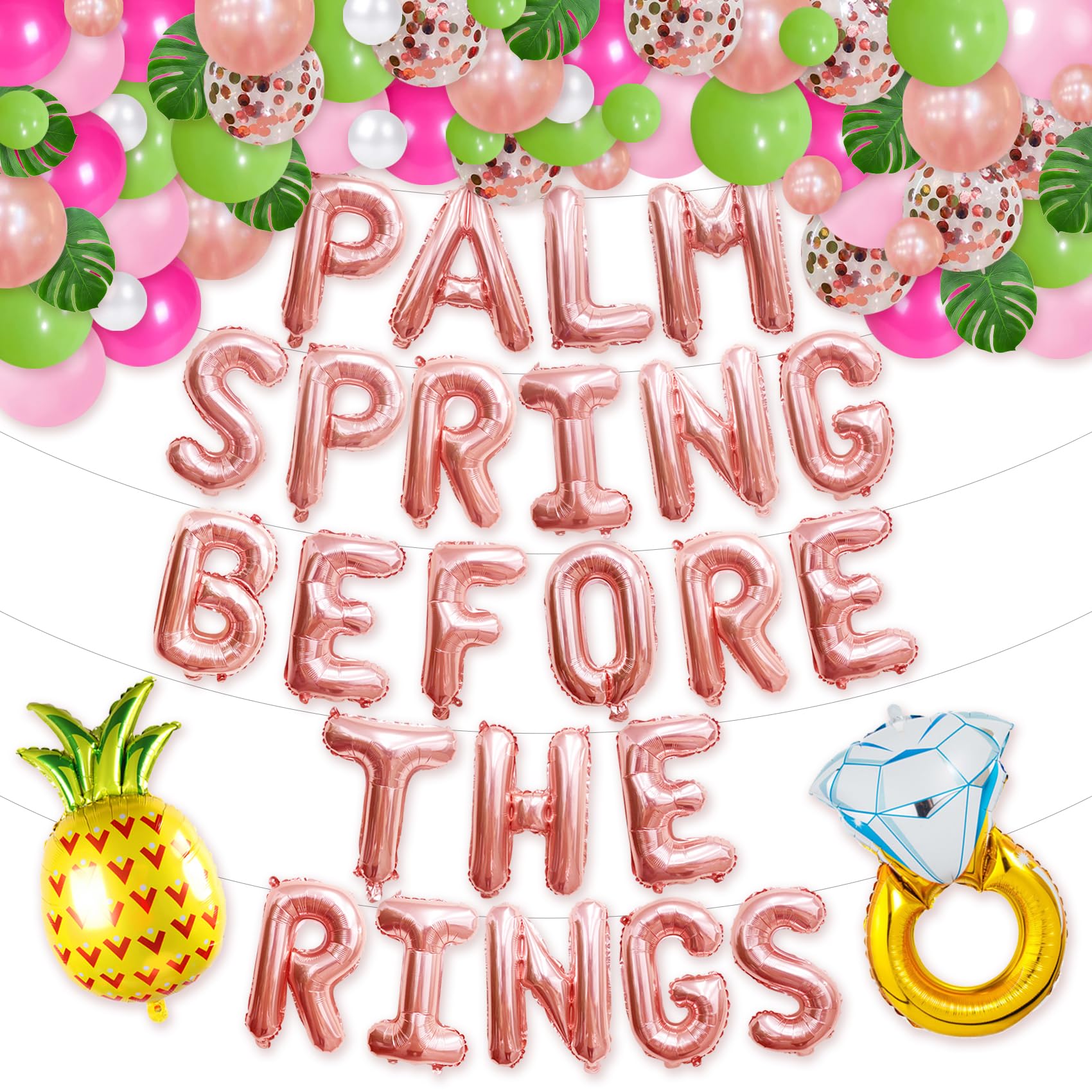 Beach Bachelorette Party Decorations Supplies Bridal Shower Decor Bride Balloons Tropical Hawaii Luau Bachelorette Decorations Bachelorette Balloons Palm Spring Before the Rings Bachlorette Naughty