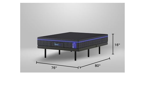 iDealBed G4 Nova Luxury Memory Foam Mattress + 4i Custom Adjustable Bed, Pressure Relief Support, Cooling Temp Regulation, Advanced Silent Operation, Massage (Nova Firm, King)