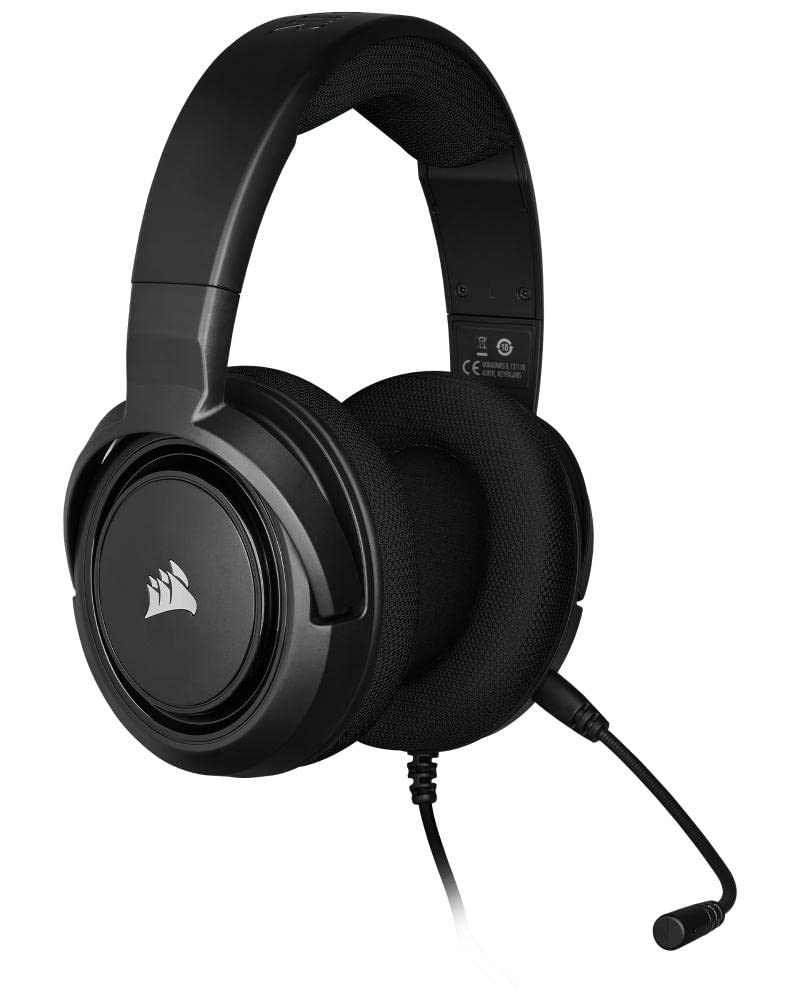Corsair HS45-7.1 Virtual Surround Sound Gaming Headset w/USB DAC - Memory Foam Earcups - Discord Certified - Works with PC, Xbox Series X, Xbox Series S, PS5, PS4, Nintendo Switch, MacOS - Carbon