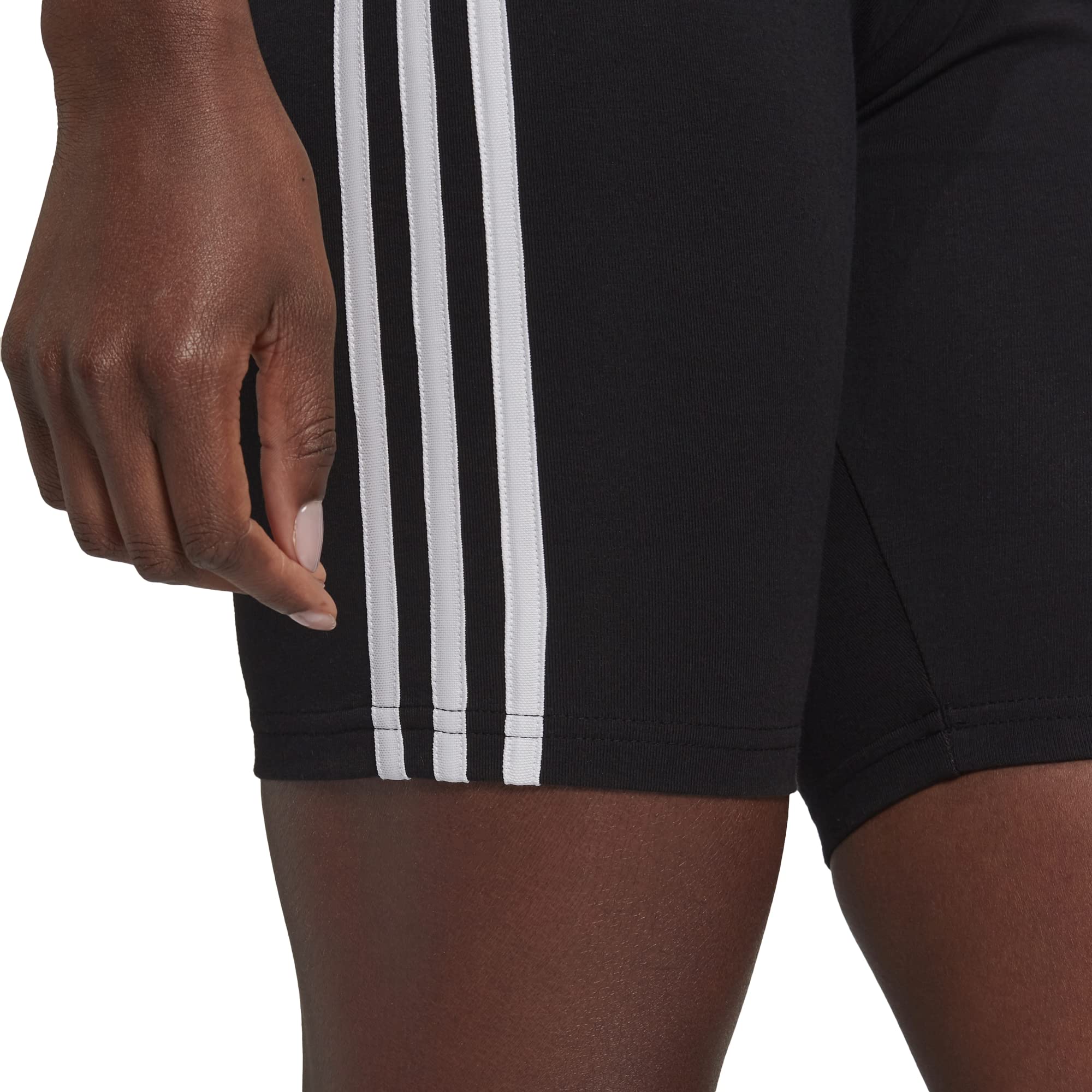 adidas womens 3-Stripes BK Shorts Black/White X-Large