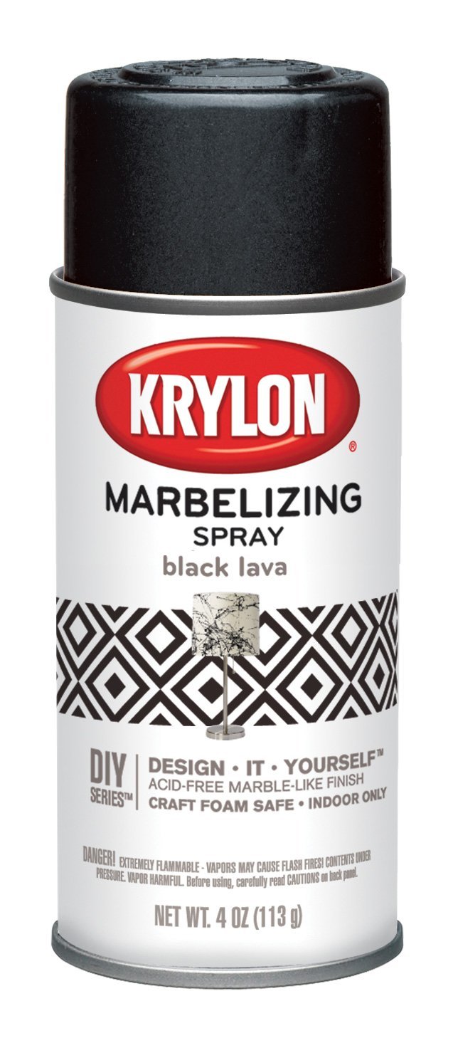 Krylon I00601 Marbelizing Spray Decorative Finishes, Black Lava, 4 Ounce Krylon I00601 Marbelizing Spray Decorative Finishes, Black Lava, 4 Ounce