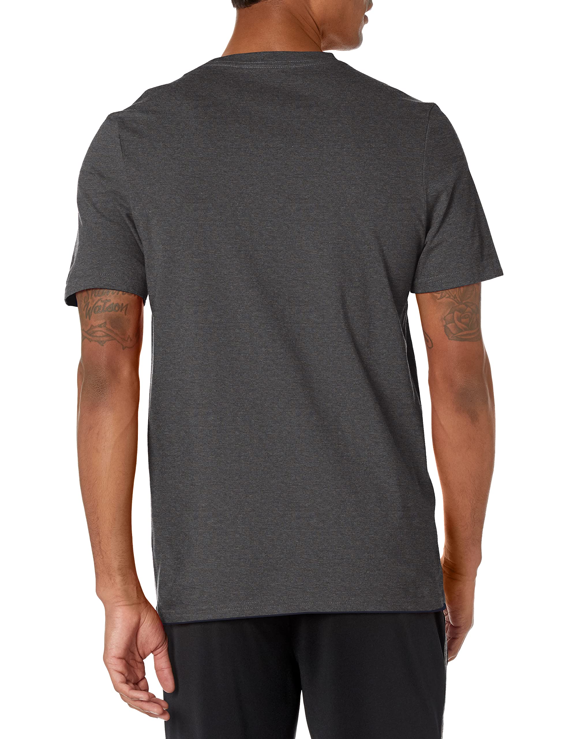 adidas Men's Amplifier Tee, Dark Grey Heather, Small