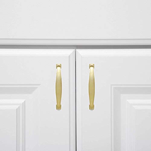Amazon Basics Traditional Arch Cabinet Handle, 4.38-inch Length (3.75-inch Hole Center), Golden Champagne, 10-pack