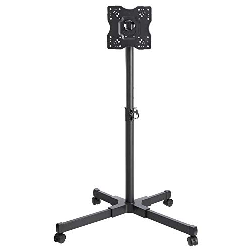 Amazon Basics TV Trolley for 24 - 43" TVs with Swivel Feature, Black