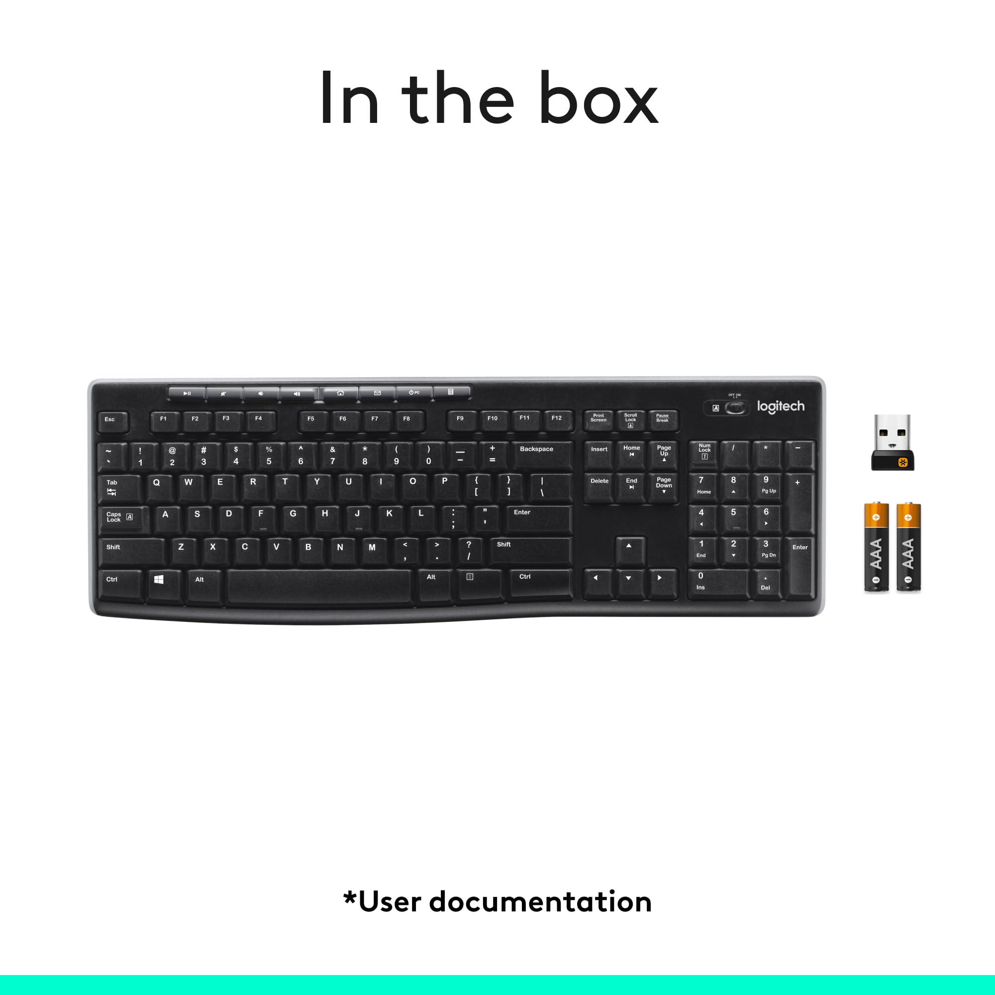 Logitech MK710 Wireless Keyboard and Mouse Combo — Includes Keyboard and Mouse, Stylish Design, Built-In LCD Status Dashboard, Long Battery Life