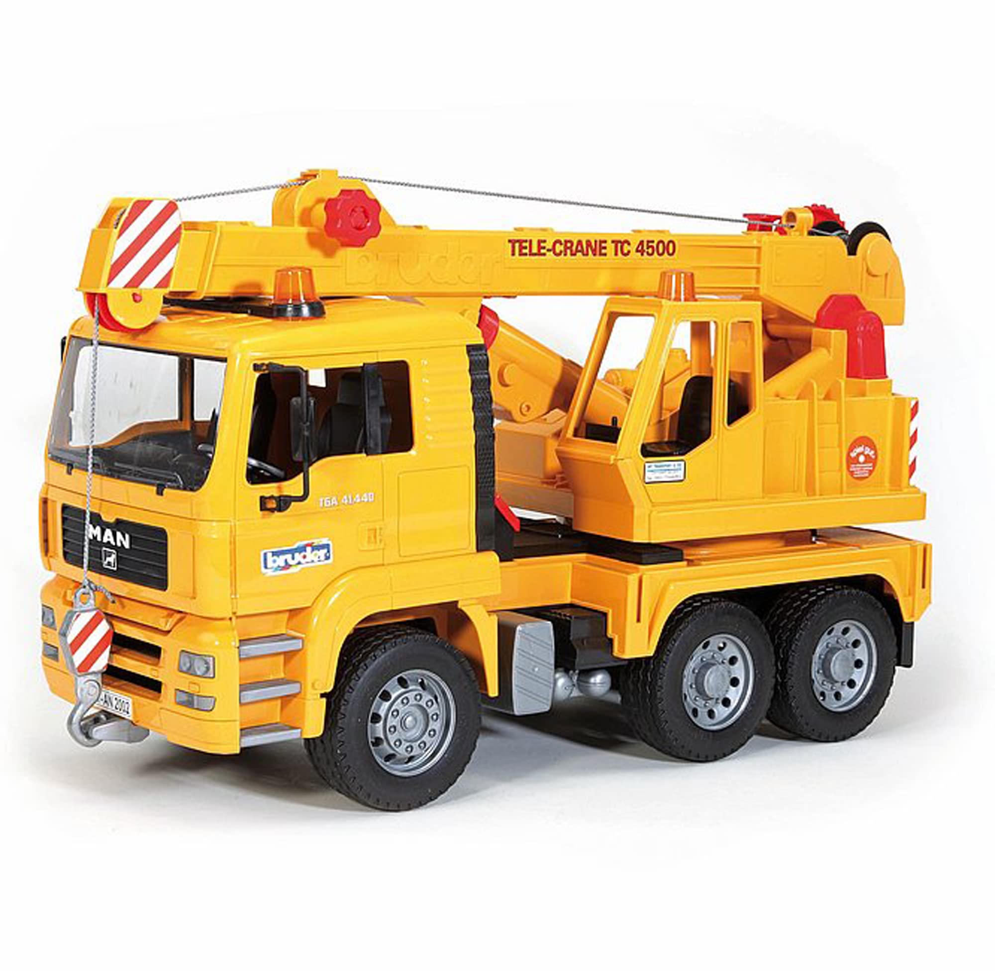 Bruder 02754 Man Crane, 1:16 Scale Toy Truck for Construction Pretend Play