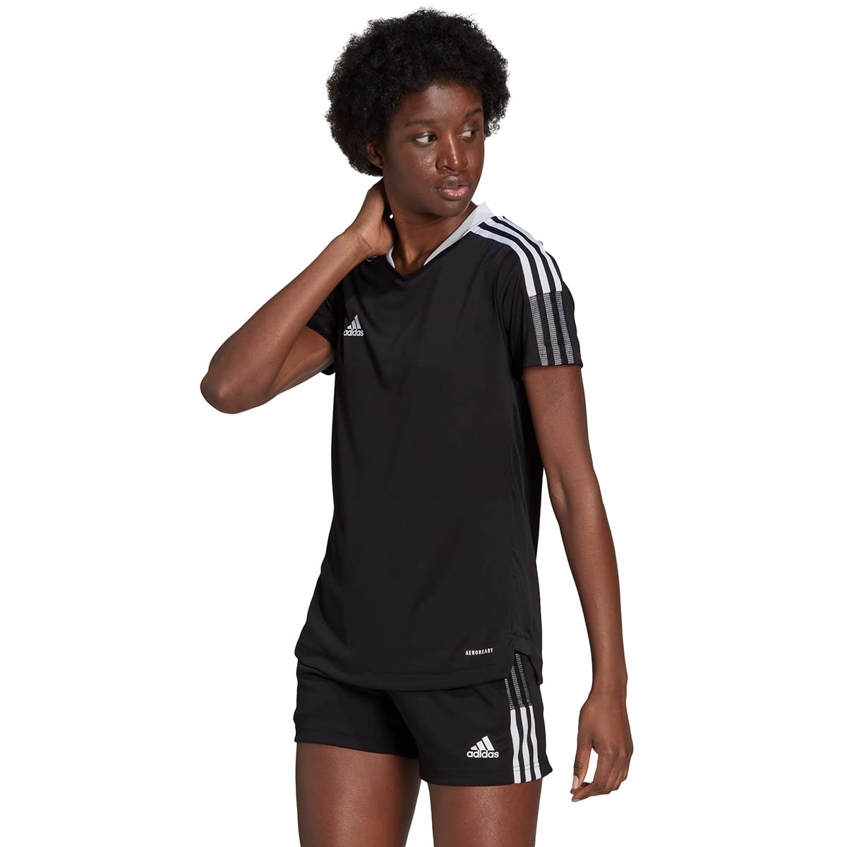 adidas womens Tiro 21 Training Jersey Black XX-Large