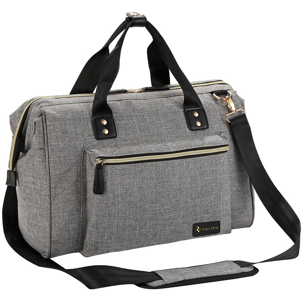 RUVALINO Universal Stroller Organizer with Cup Holders, Stroller Caddy with Detachable Bag, Tissue Pocket, Non-Slip Strap Accessories for Uppababy, Umbrella, Wagon, Baby Jogger, Bob(190)