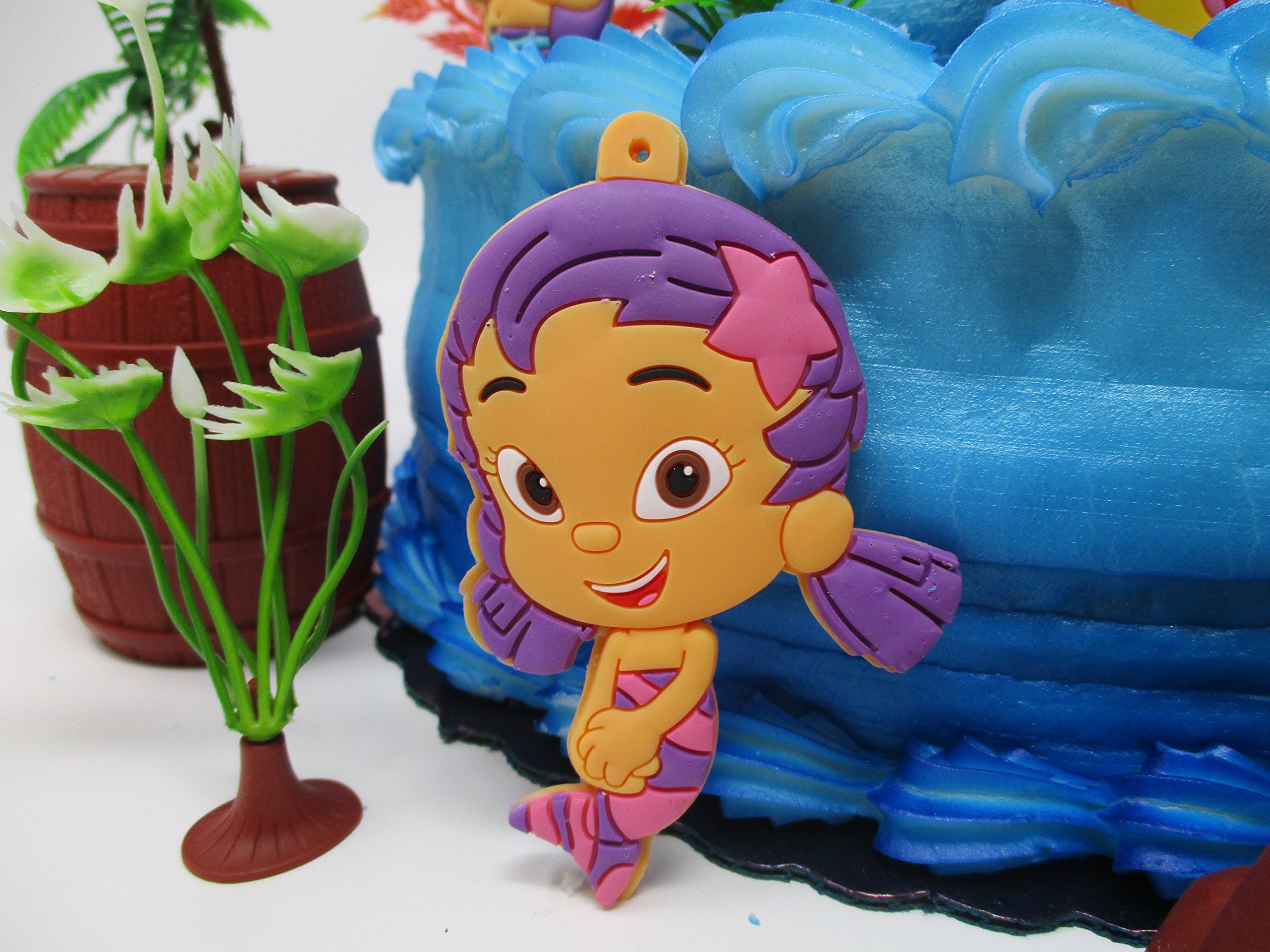 Bubble Guppies Birthday Cake Topper Set Featuring Gil and Friends with Underwater Decorative Accessories
