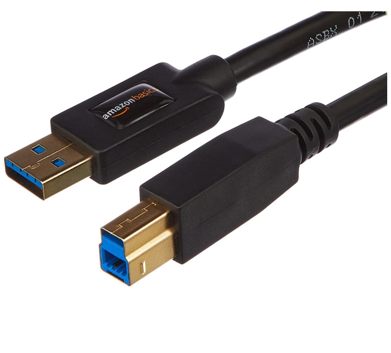 Amazon Basics USB 3.0 Cable - A-Male to B-Male - 3 Feet (0.9 Meters), 10-Pack