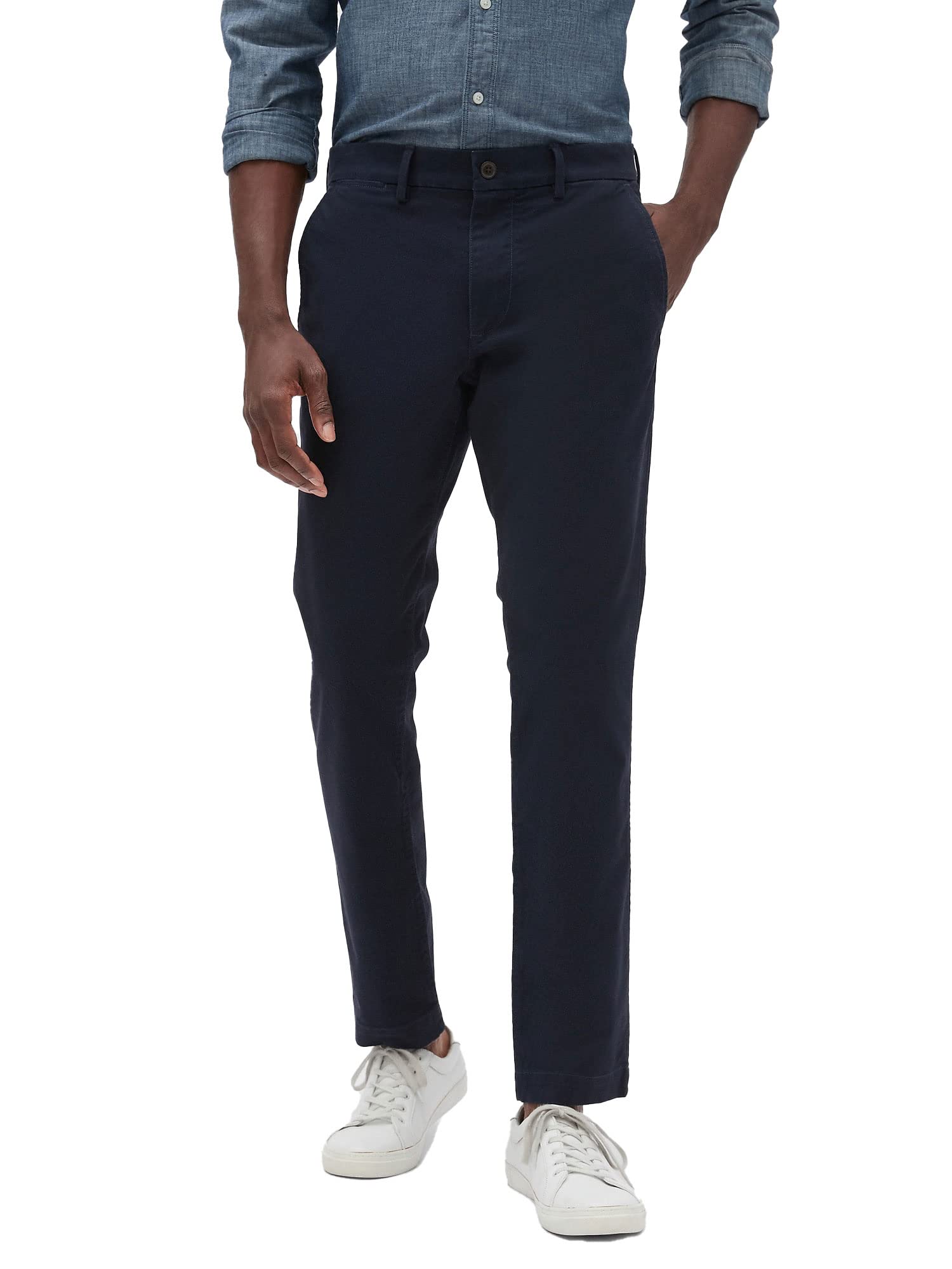 GAP Mens Essential Skinny Fit Khakis, New Classic Navy, 36W x 32L US