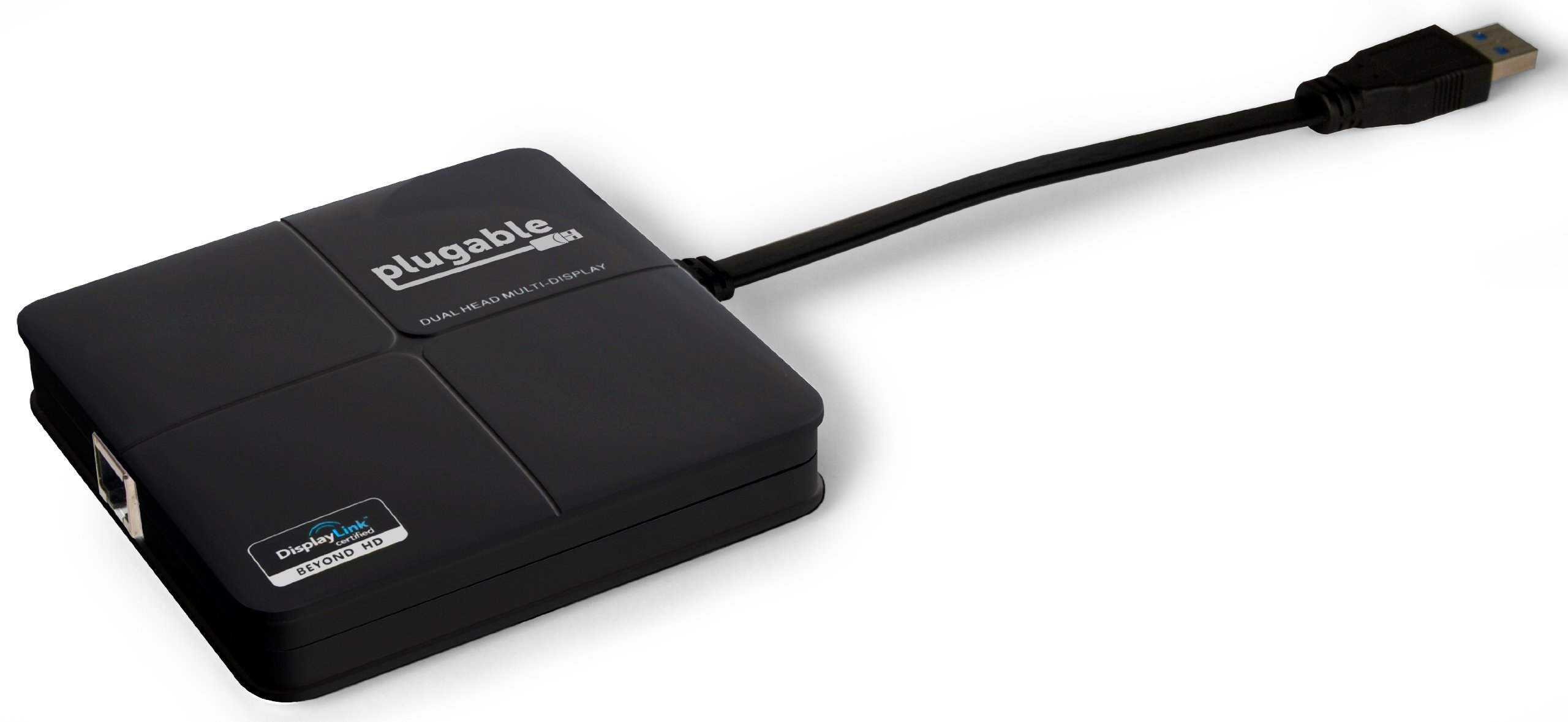 Plugable USB 3.0 Universal Mini Laptop Docking Station for Windows and Mac (Dual Video HDMI and DVI/VGA, Gigabit Ethernet)