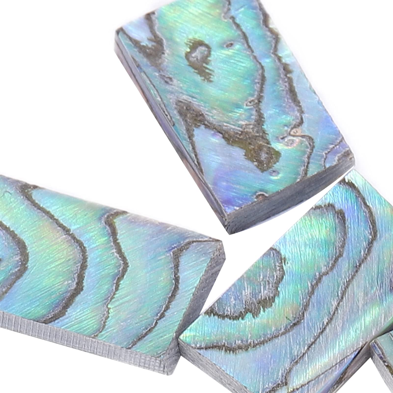 Guitars Fretboard Inlay Material, 10Pcs Abalones Shells Blanks Handle for Mosaic Art for Jewelry Design