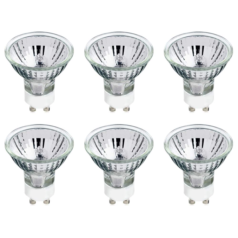 Xtricity Halogen 20W GU10 Bulb Glass Spotlight Light Bulb, 20W, Dimmable, 2700K Soft White, 190 Lumens, GU10 Stove Hood Light Bulbs 120V, (6 Pack)
