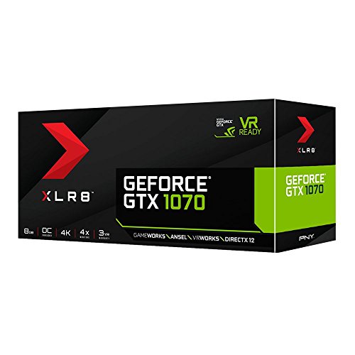 PNY GeForce GTX 1070 8GB XLR8 Gaming Overclocked Edition Graphic Card (VCGGTX10708XGPB-OC)