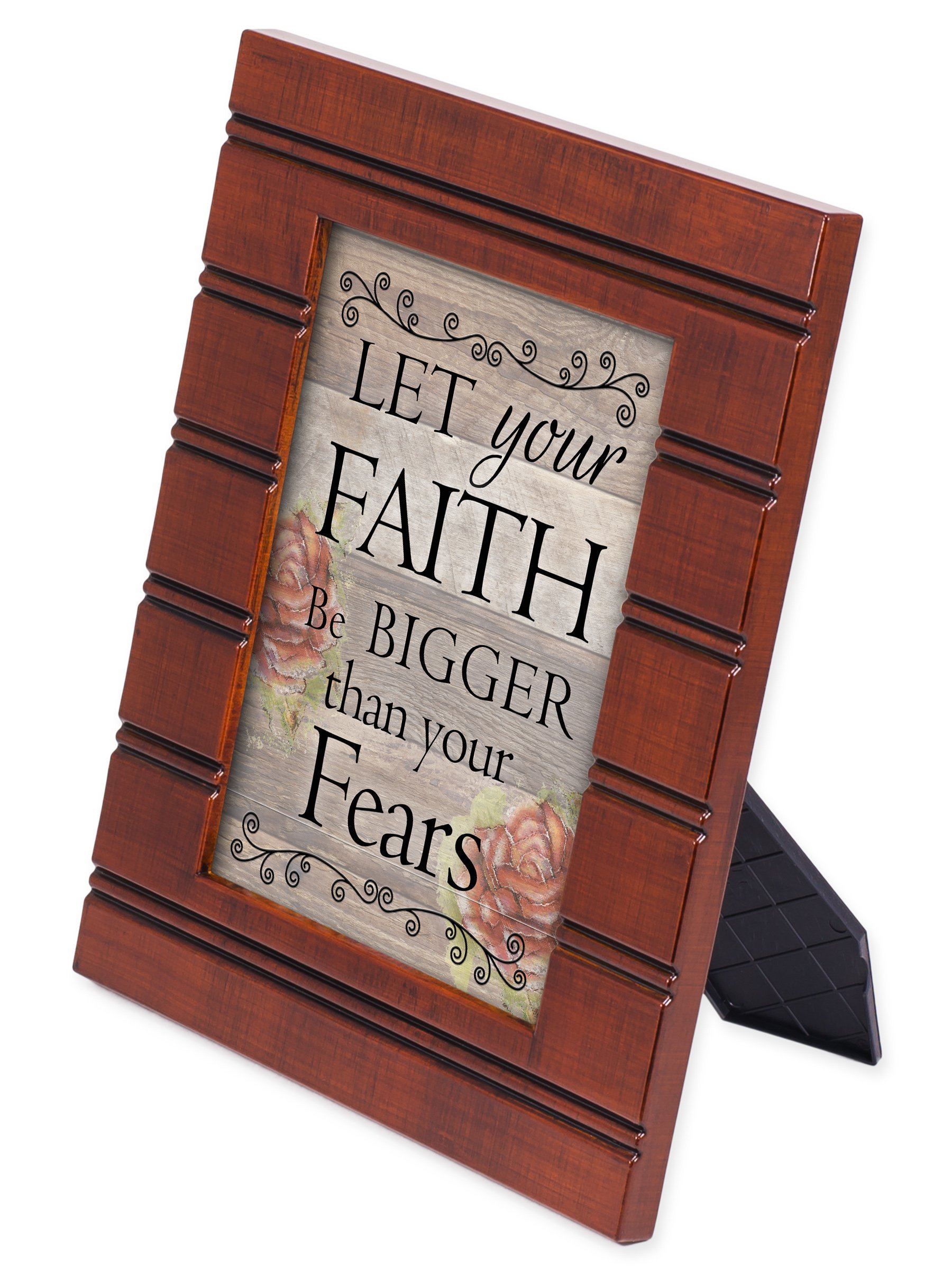 Cottage Garden Make Faith Bigger Than Your Fear Wood Finish 8 x 10 Framed Wall Art Plaque