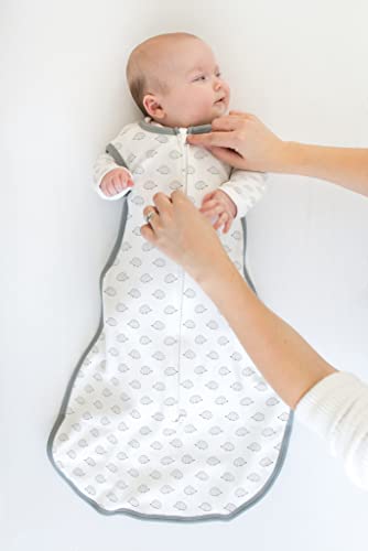 SwaddleDesigns Baby Sleep Sack 0-6 months, Cotton Knit Wearable Blanket with 2-way Zipper, Non-Weighted Sleeping Sack for Safer Sleep, Tiny Hedgehogs, Small