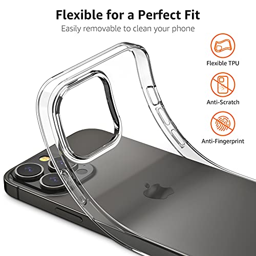Amazon Basics Clear Soft TPU Smartphone Cover for iPhone 13 Pro Max