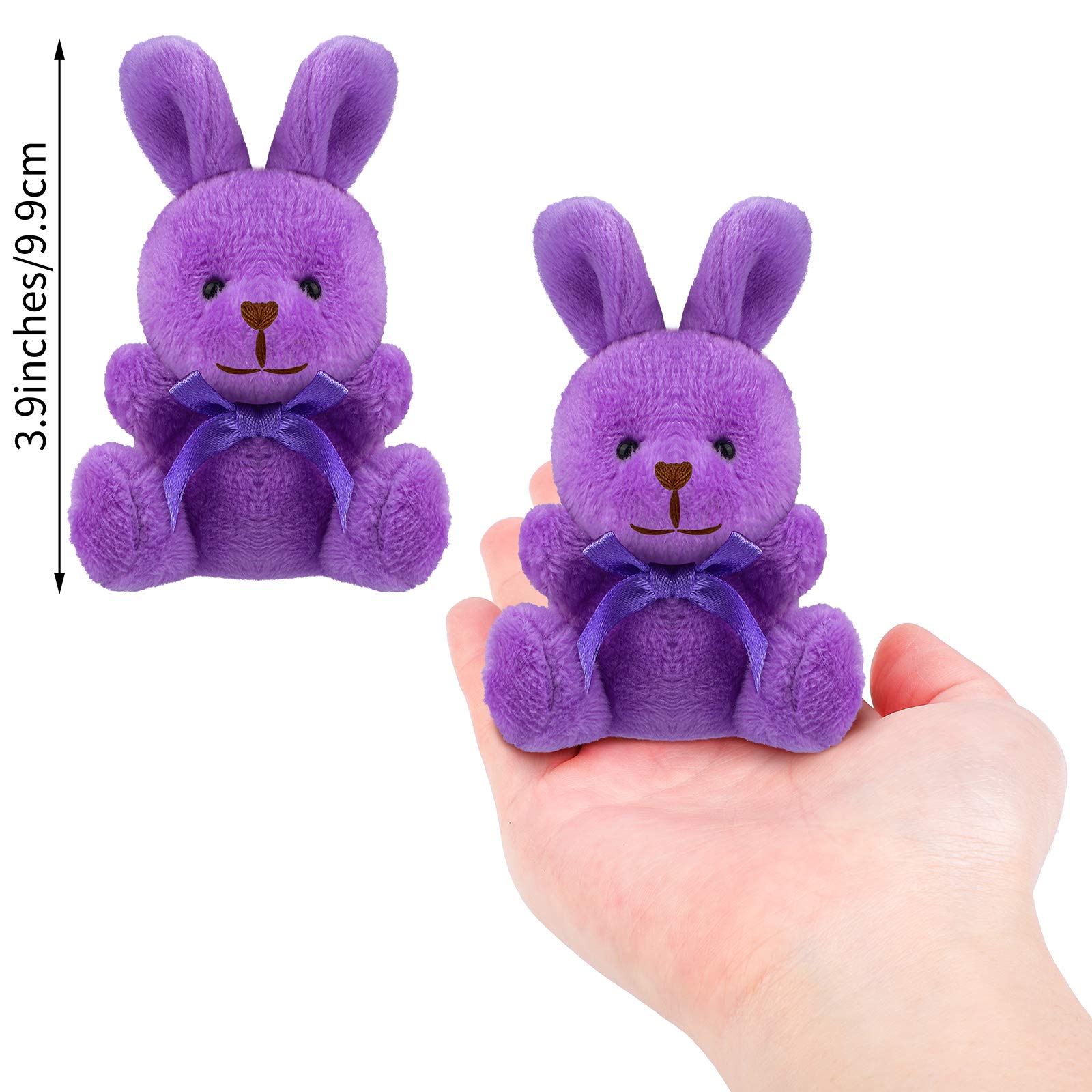 Elcoho 16 Pack Easter Plush Bunnies Stuffers Bunny Plush Bunny Animals Easter Baskets Filler Easter Party Favor