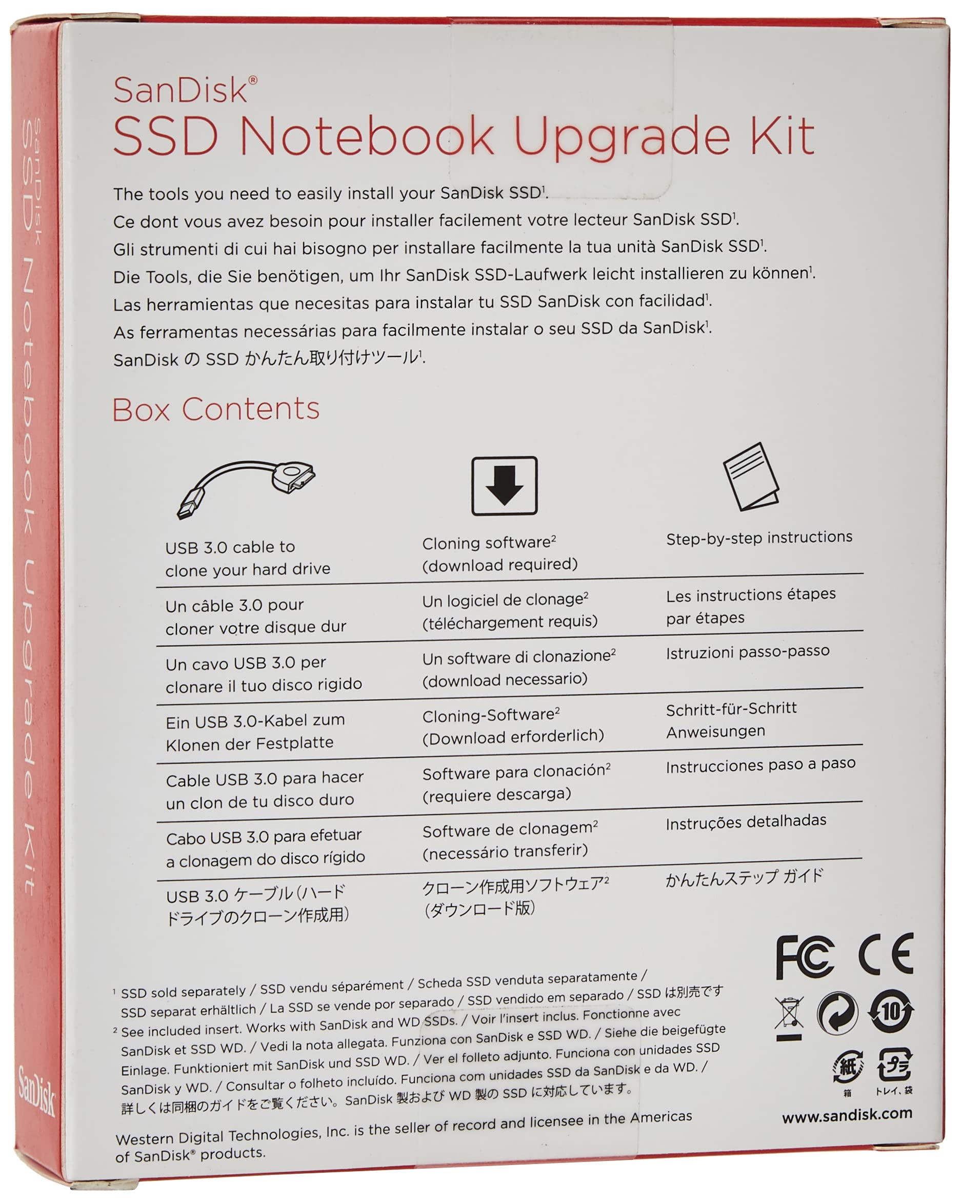 SanDisk SSD Notebook Upgrade Kit - SDSSD-UPG-G25 Black