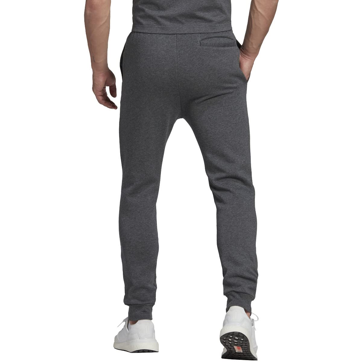 adidas Men's Essentials Fleece Regular Tapered Pants, Preloved Blue, Large