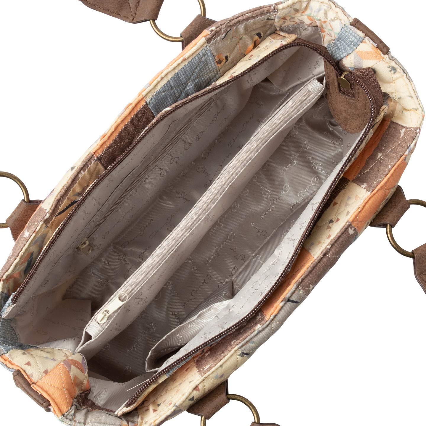 Donna Sharp Reese Bag in Birdie - Structured Shoulder Bag with Double Straps