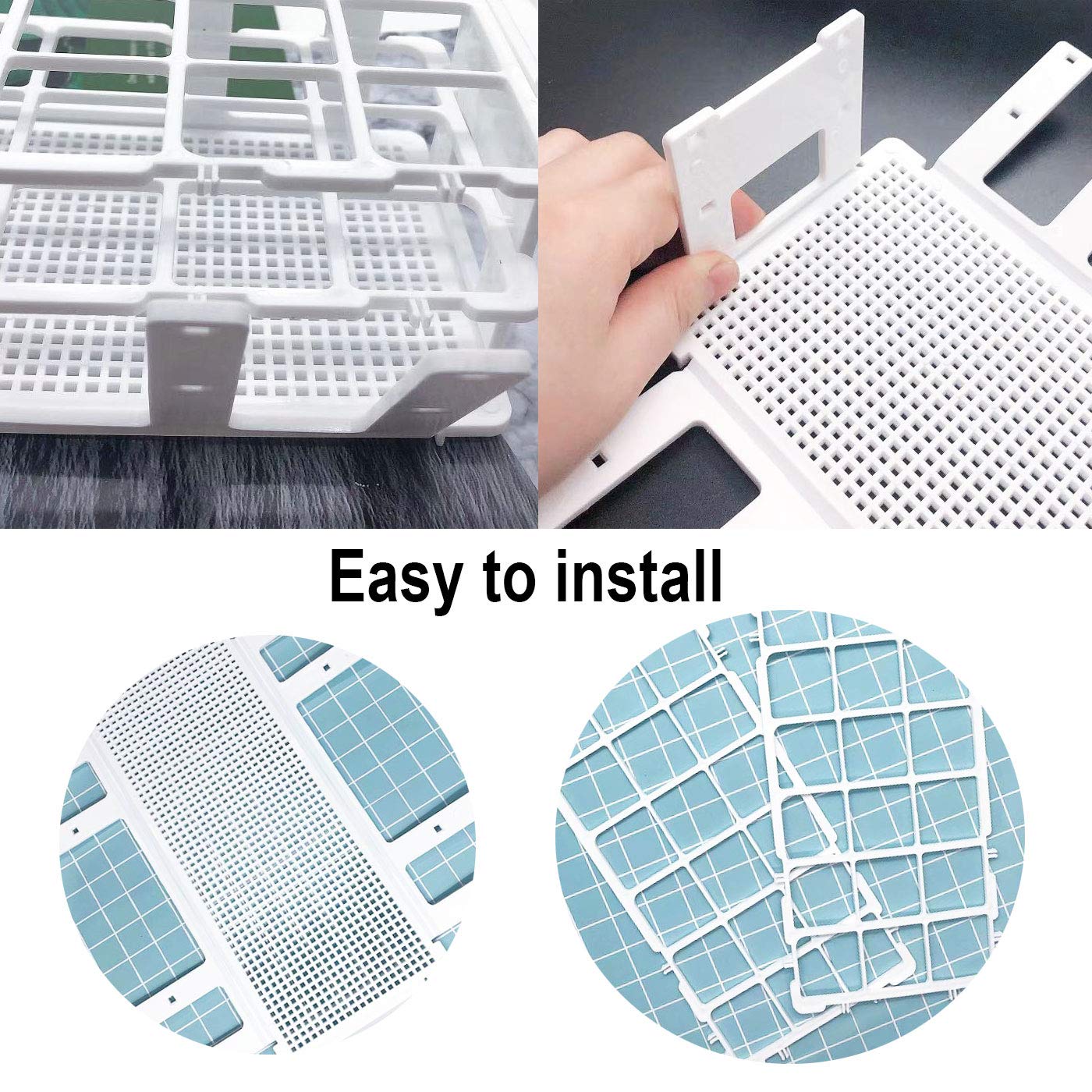 Luckkyme Plastic Test Tube Rack 2 Pack 21 Holes Lab Test Tube Rack Holder for 30mm and Below The Test Tubes, Detachable, 21 Holes