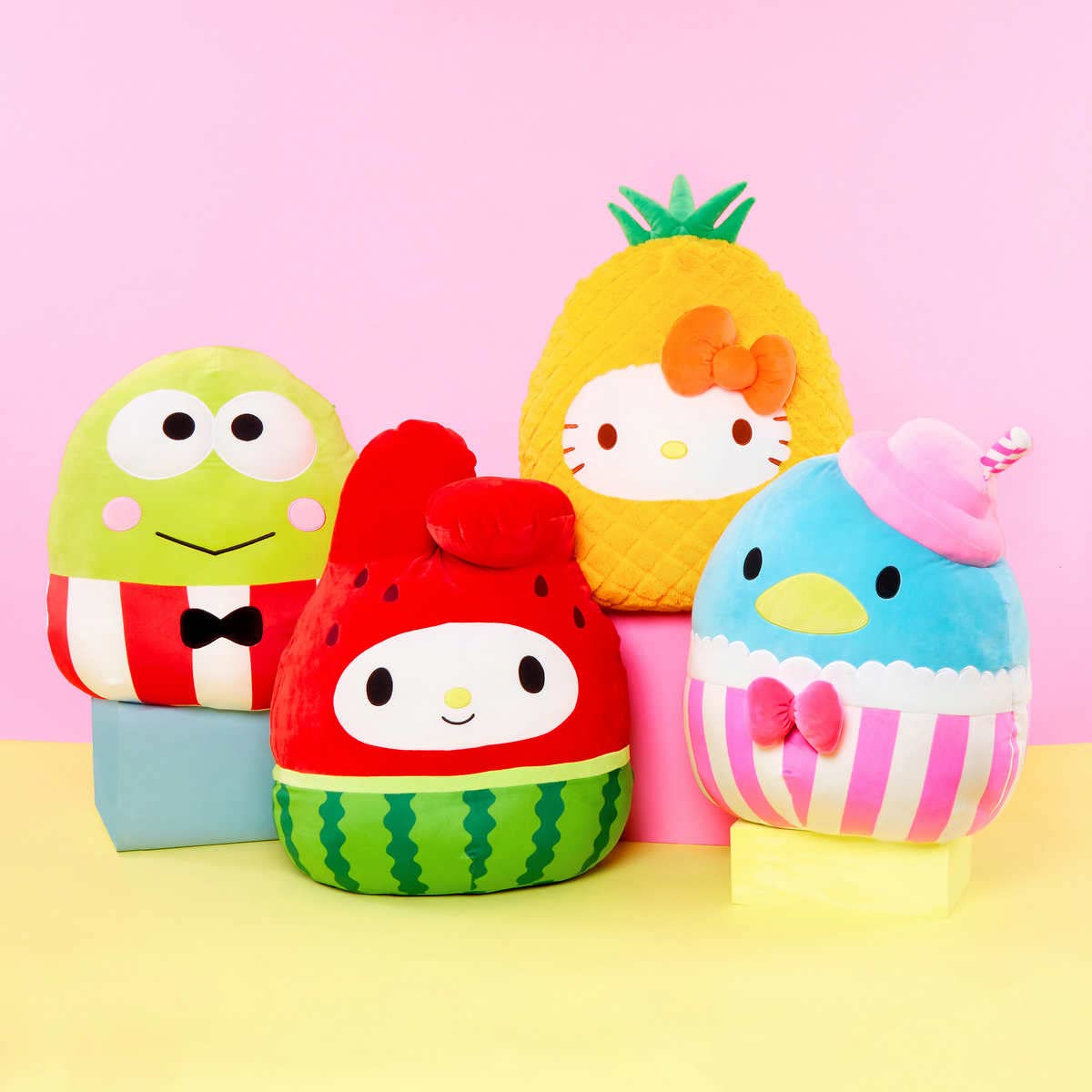 Squishmallows Official Kellytoy Plush 20" Hello Kitty Tuxedo sam Milkshake – Sanrio Dessert Squad Milkshake – Ultrasoft Stuffed Animal Toy Soft Squishy Plush Toy (Milkshake Tuxedo Sam)