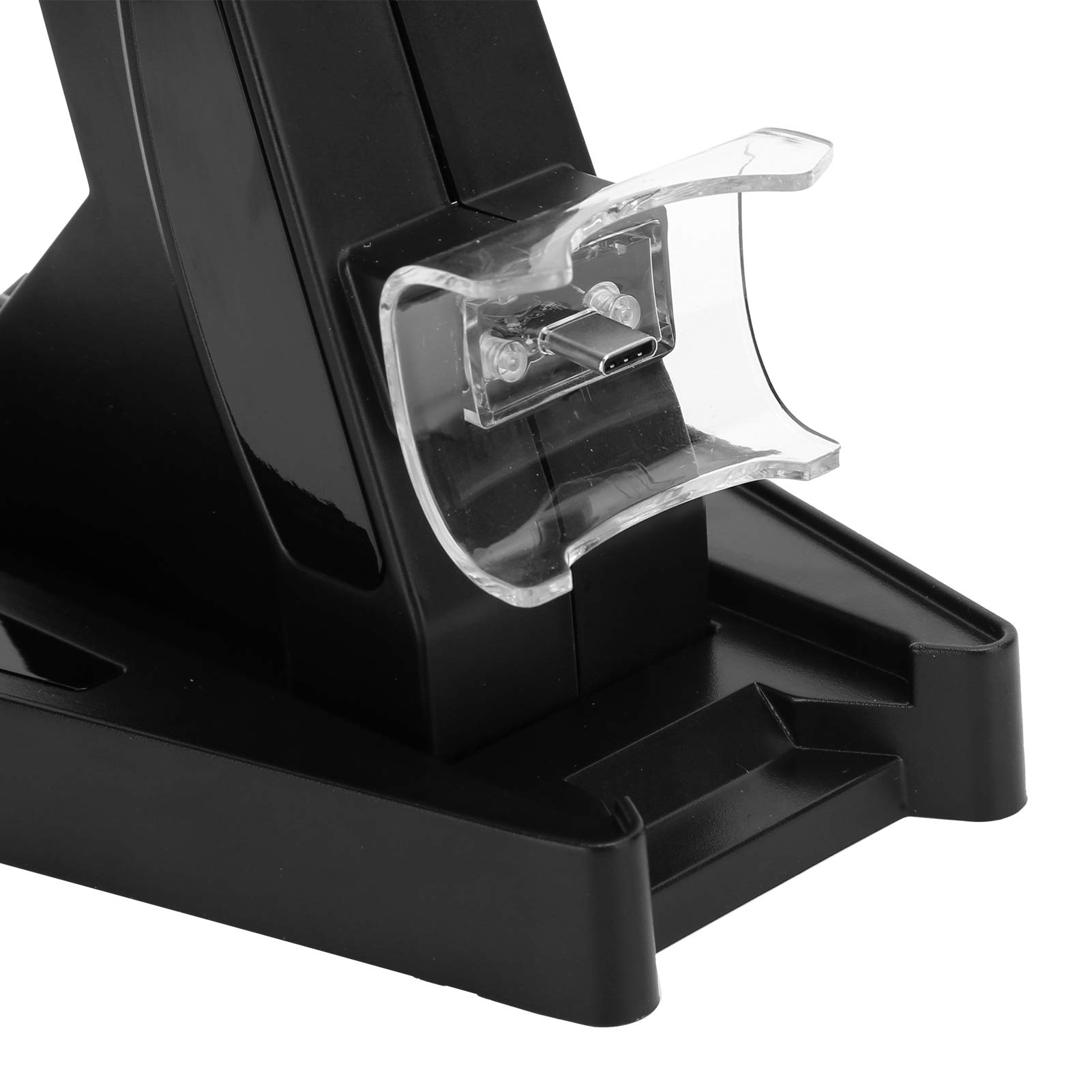 Estink PS5 Controller Dock Station,Gamepad Charger,Gamepad Charging Stand with D-Type Charging Base Dual Induction Controller,Built-in Chip,for PS5 Controller(Black)