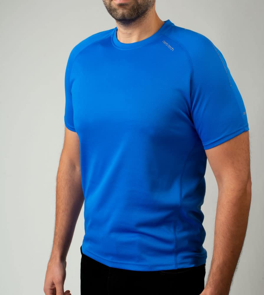 AERO|TECH|DESIGNS | Men's Tech Cycling Tee | Performance Biking T-Shirt | Safety Yellow | Tall Fit | 4X-Large