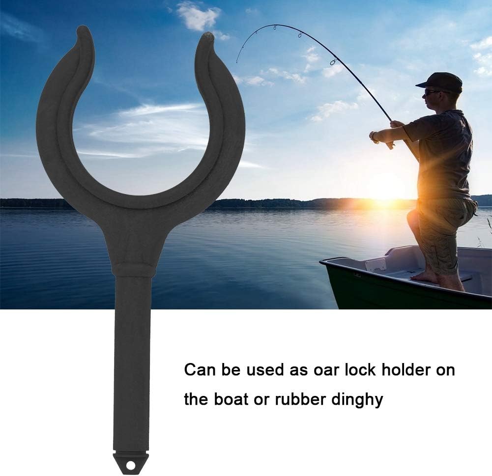 Alomejor 2 Pcs Boat Oar Lock Marine Rowlock Horn Side Mount for Oars Rod and Fishing Rod Support Bracket for Sea Fishing Boating