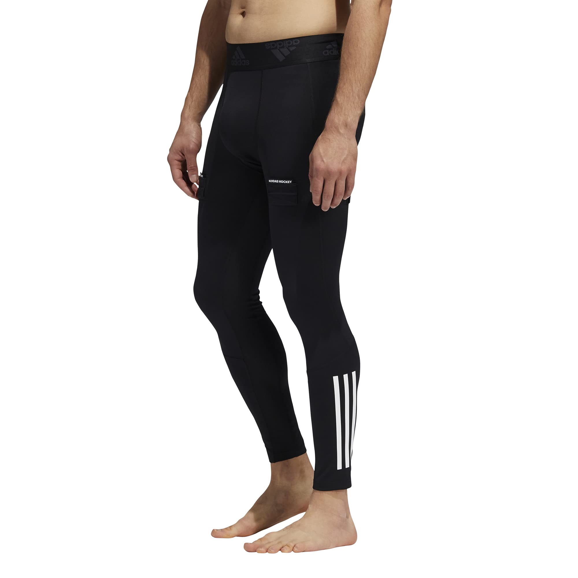 adidas Men's Hockey Baselayer Pants, Black, Medium