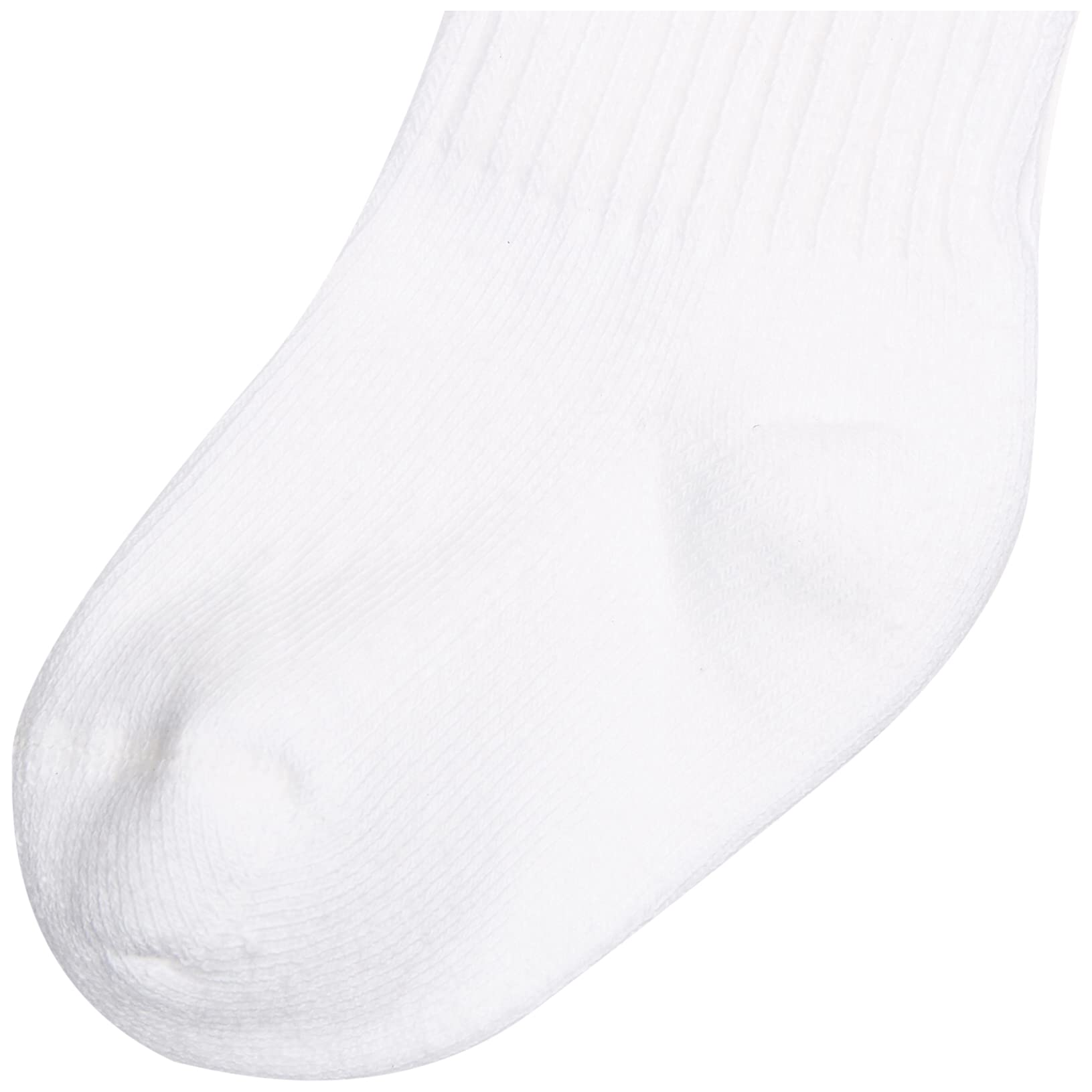 Jefferies Socks baby girls Unisex Newborn Seamless Sport Half Cushion Crew Socks 6 Pack, White, 0-3 Months US