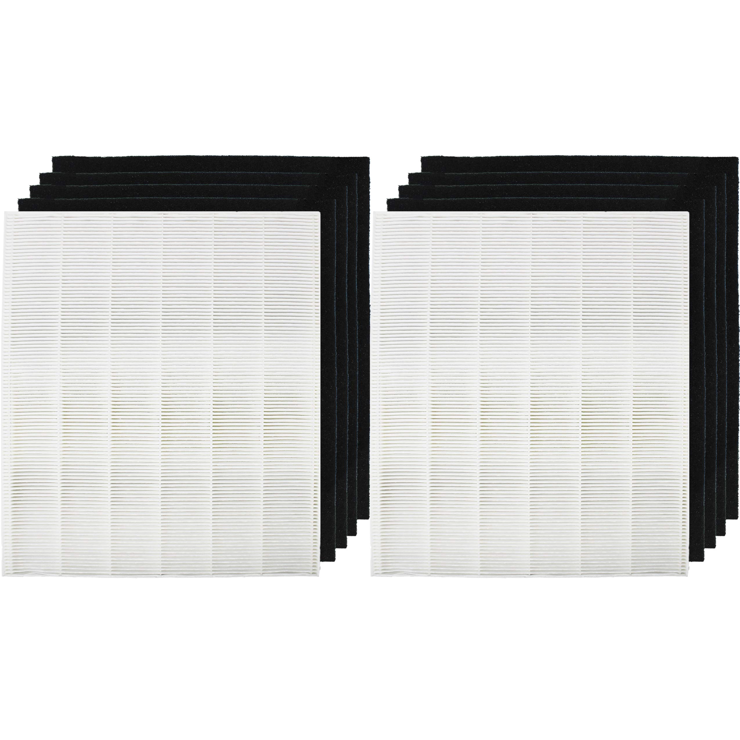Fette Filter - C545 Premium Replacement True HEPA Filters Compatible with Winix Filter S for Air Purifier C545 Part # 1712-0096-00 Includes 2 True Hepa + 8 Carbon Filter.