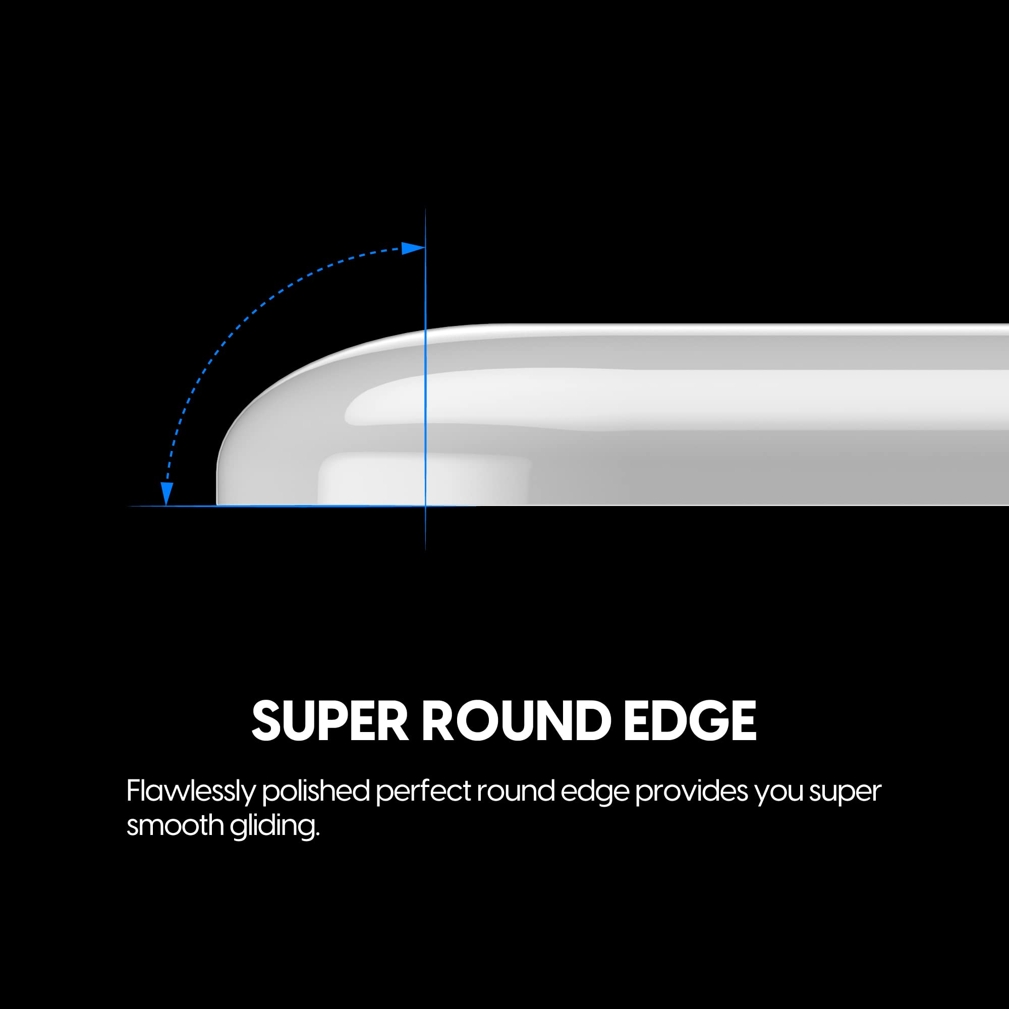 Superglide - Fastest and Smoothest Mouse Feet/Skates Made with Ultra Strong Flawless Glass Super Fast Smooth and Durable Sole for Razer Viper Ultimate [White]