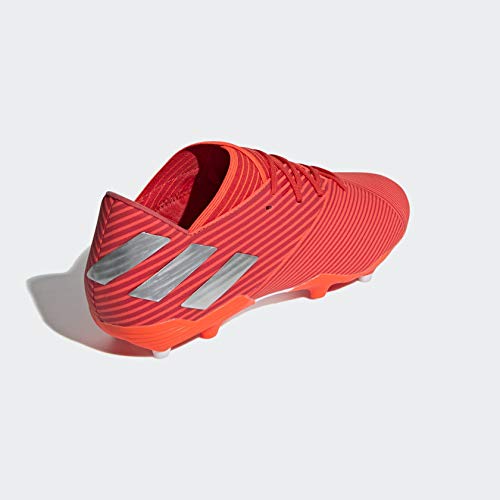 adidas Men's Nemeziz 19.2 Firm Ground Soccer Shoe, Active Red/Silver Metallic/Solar Red, 10 M US