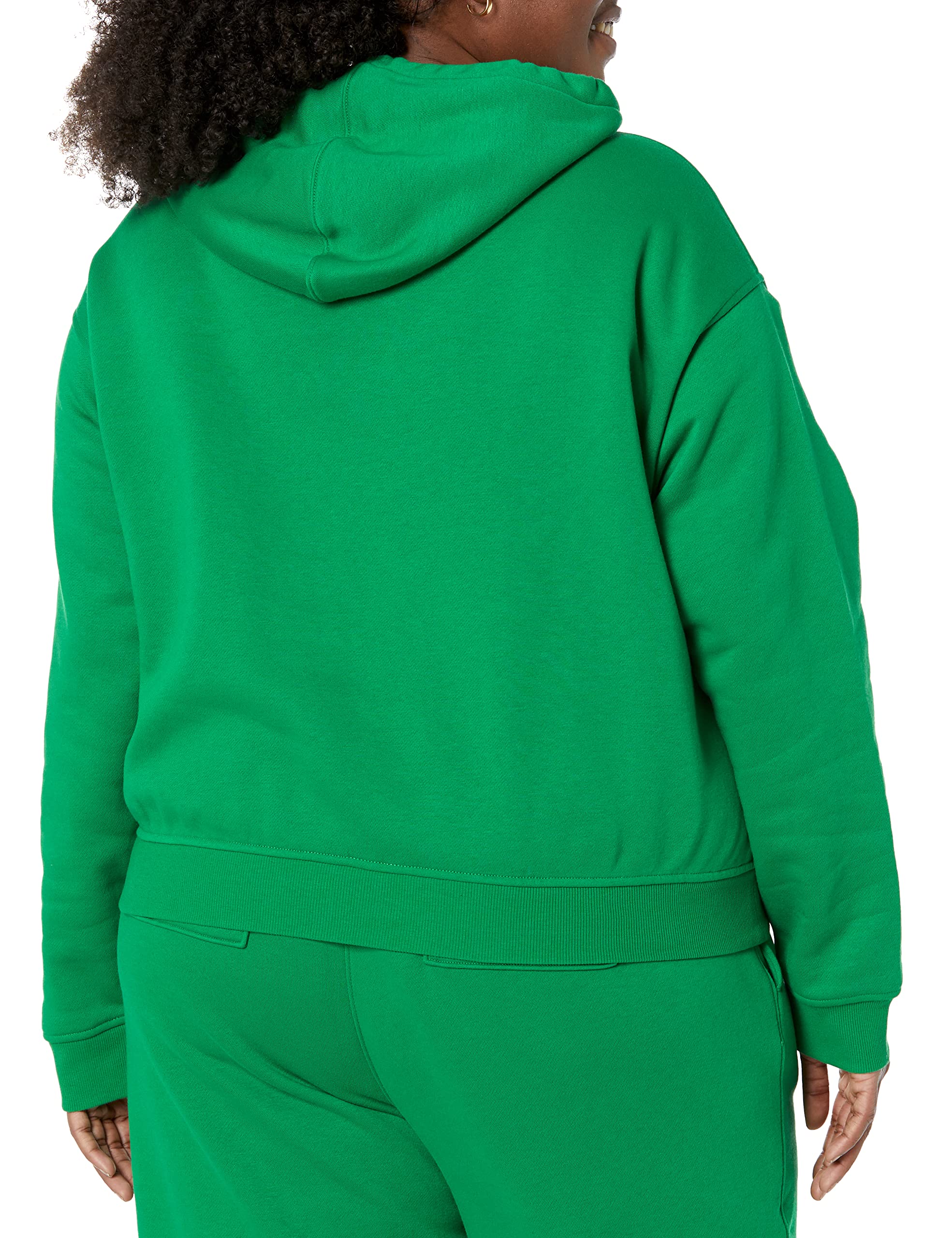 Amazon Essentials Women's Crop Hoodie Sweatshirt (Available in Plus Size), Green, XX-Large