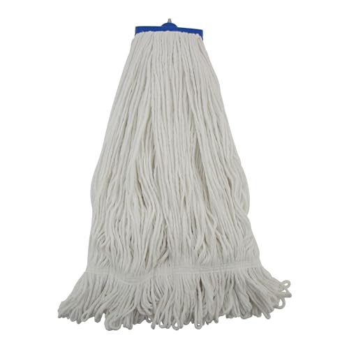 Boardwalk BWK824R 24 oz. Lie-Flat Rayon Fiber Mop Head - White (12/Carton)