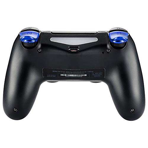 eXtremeRate Clear Blue 2 Pairs L2 R2 Buttons Extention Trigger for PS4 Controller, Game Improvement Adjusters Extenders for PS4 Controller JDM-030