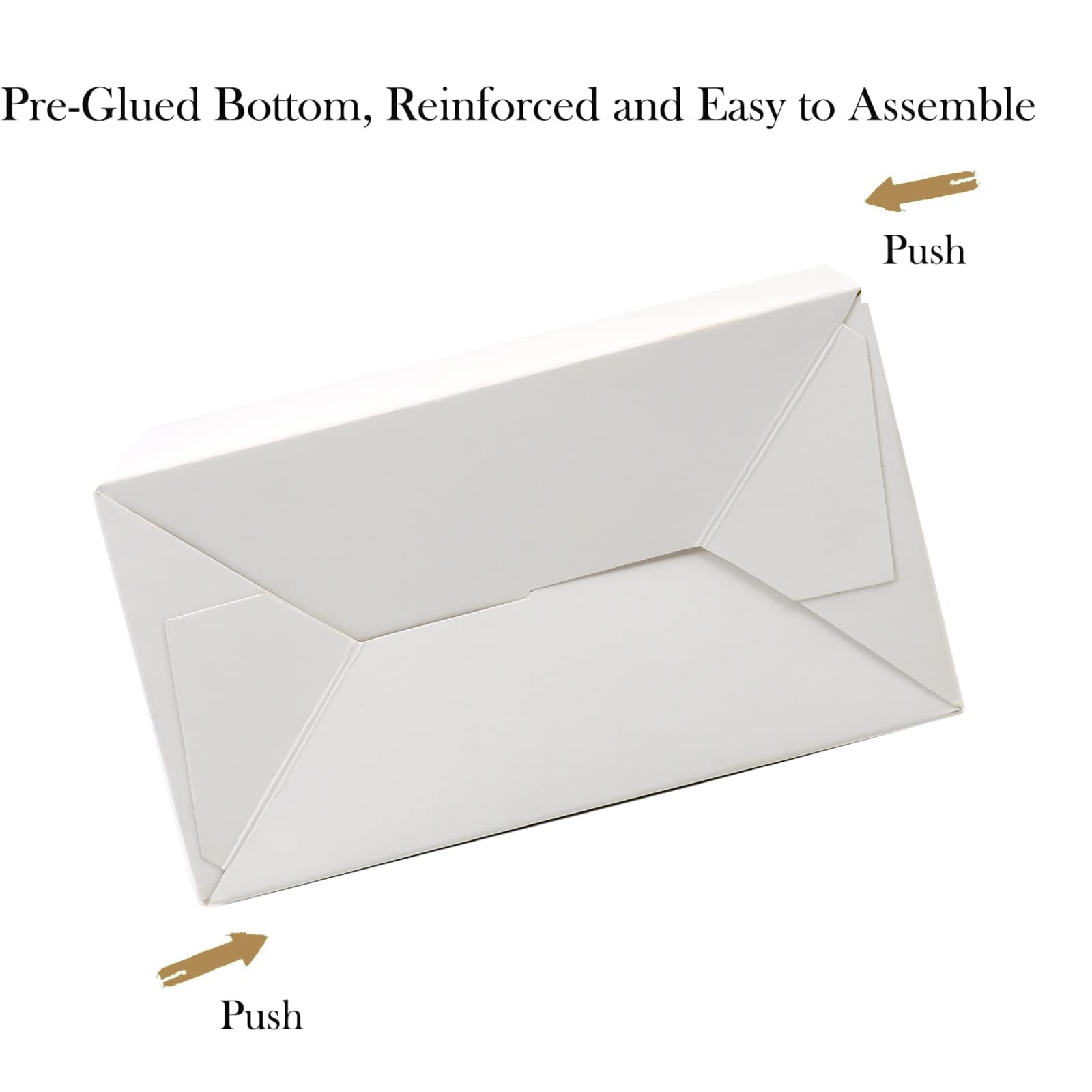 Oletx 30-Pack White Party Favor Treat Boxes, Goodie Boxes, Gable Paper Gift Boxes with Handles. Perfect for Wedding, Birthday, Graduation, Babyshower.