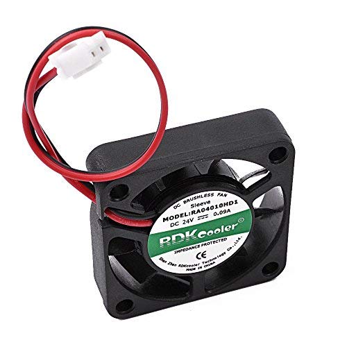 UCEC 40mm Fan DC 24V Small Brushless Cooling 4010 Axial Fan 40x40x10MM 2Pin for Computer Case 3D Printer Extruder Humidifier and Other Small Appliances - 2 Pack