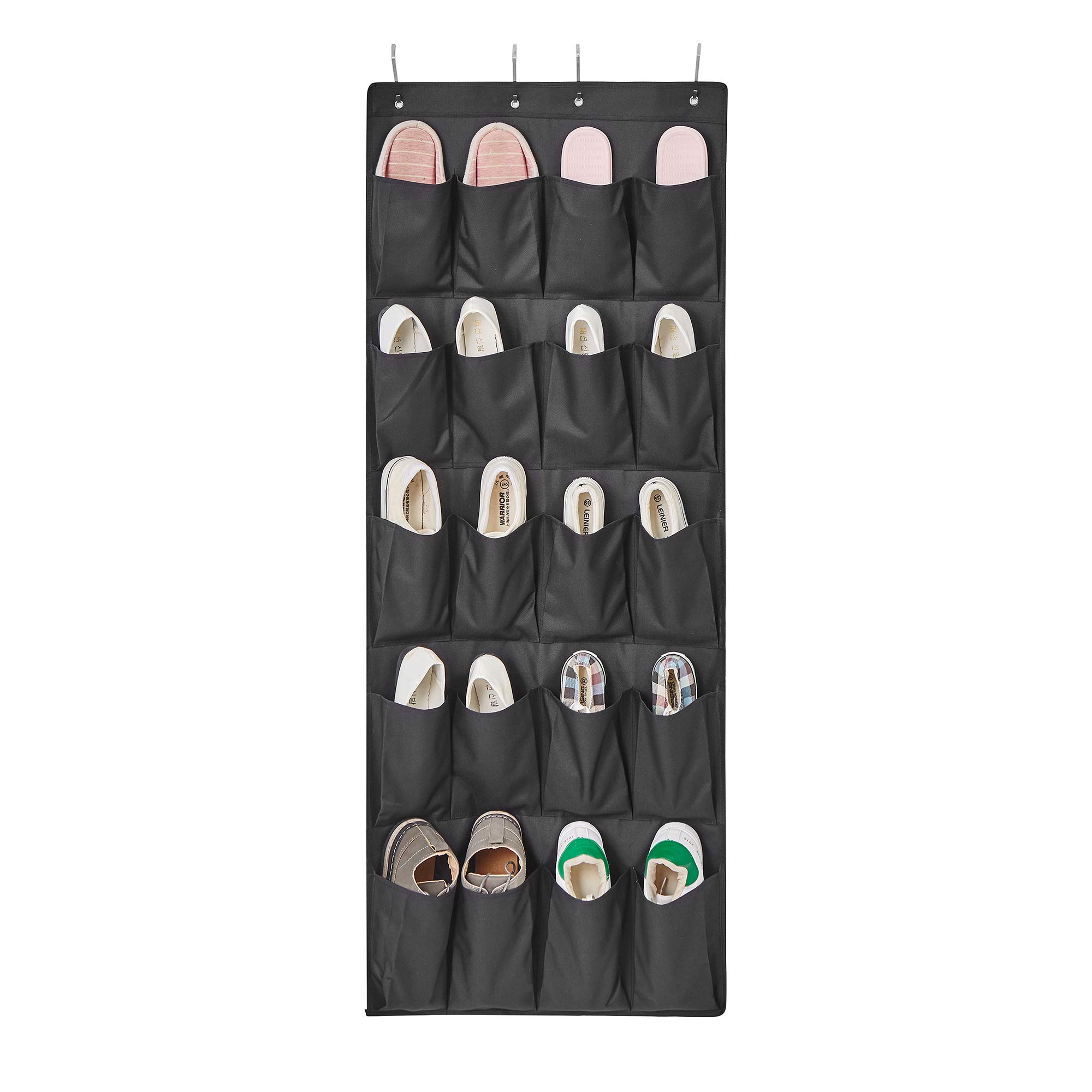 DormCo Hanging Over-The-Door Shoe Pockets - TUSK College Storage - Black