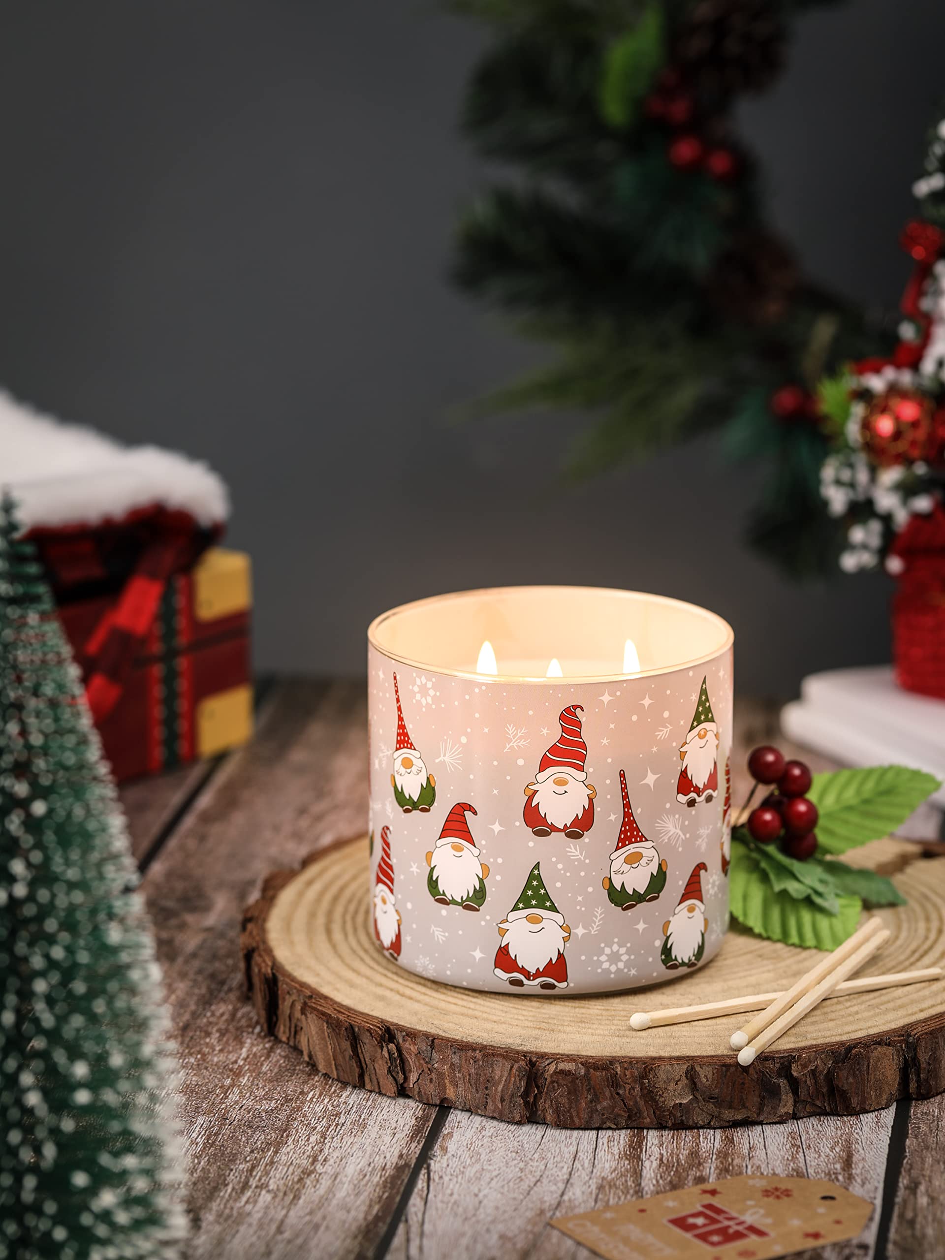 Christmas Candle, Xmas Cookies Scented Candle, Large 3 Wicks, 14 oz