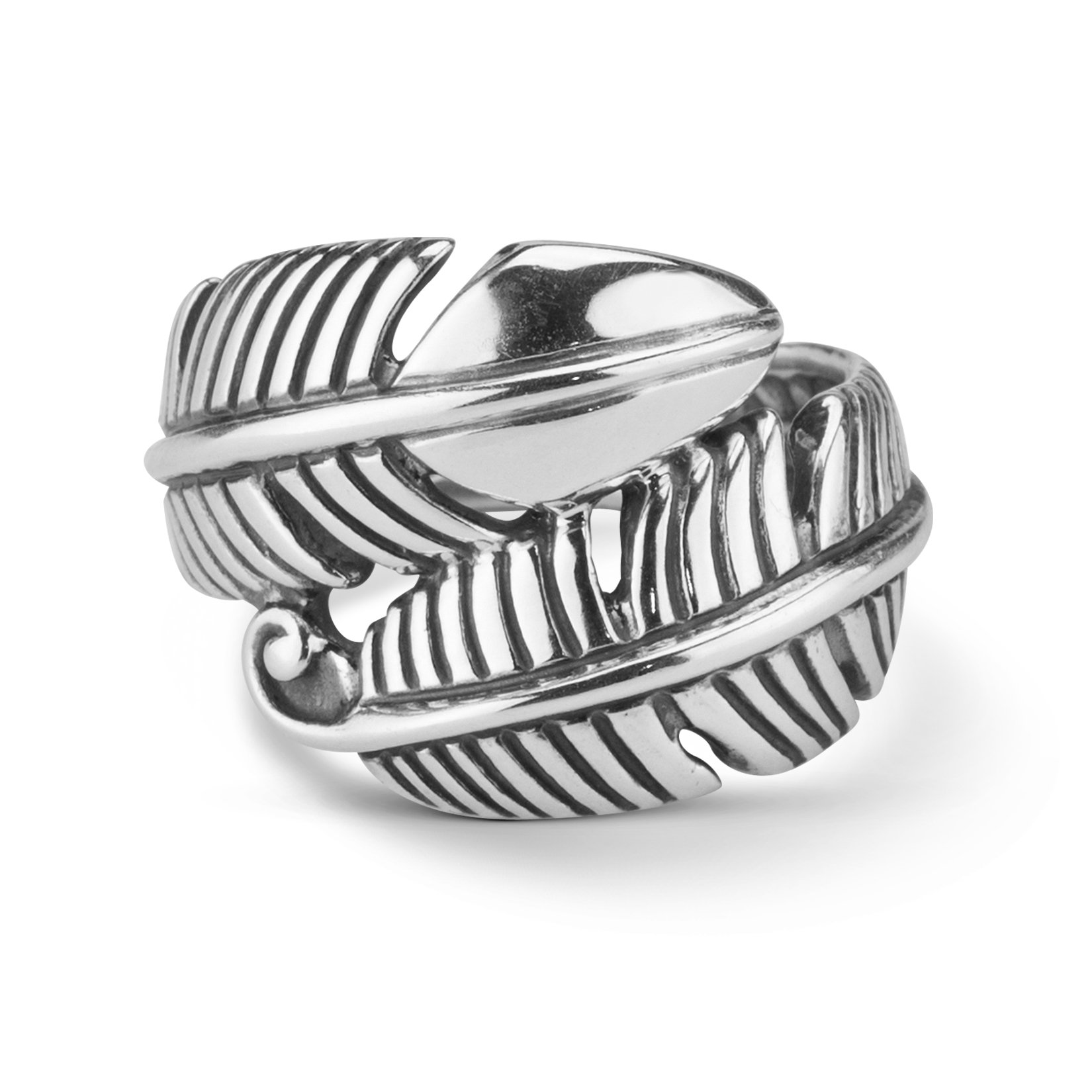 American West Sterling Silver Feather Bypass Ring (10)