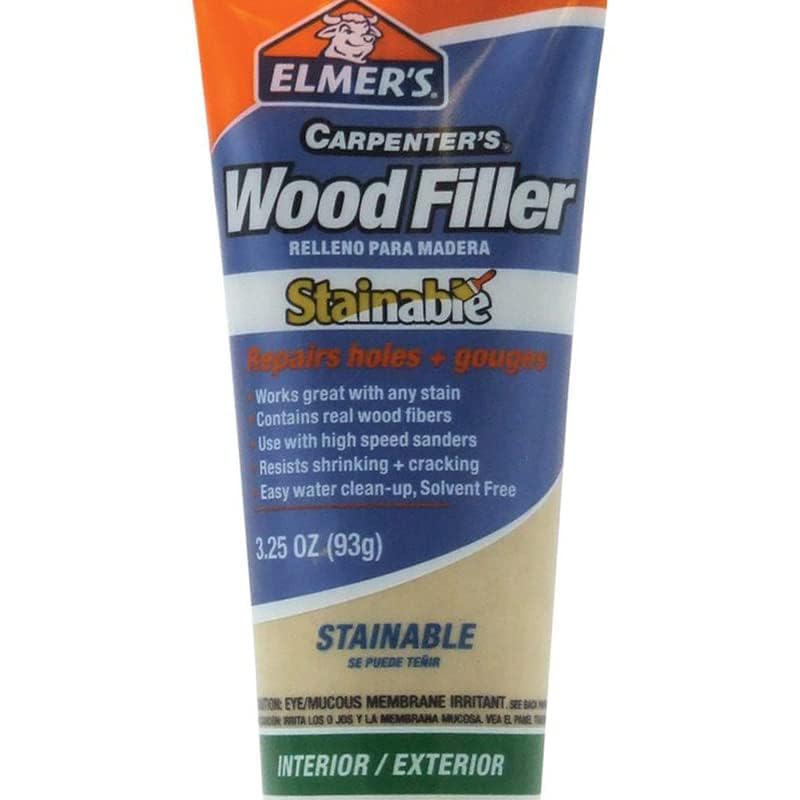 Elmer's All Purpose Carpenter's Wood Filler, Easy Cleanup, Stainable, 3.25-Ounce (E887Q), Pack of 1