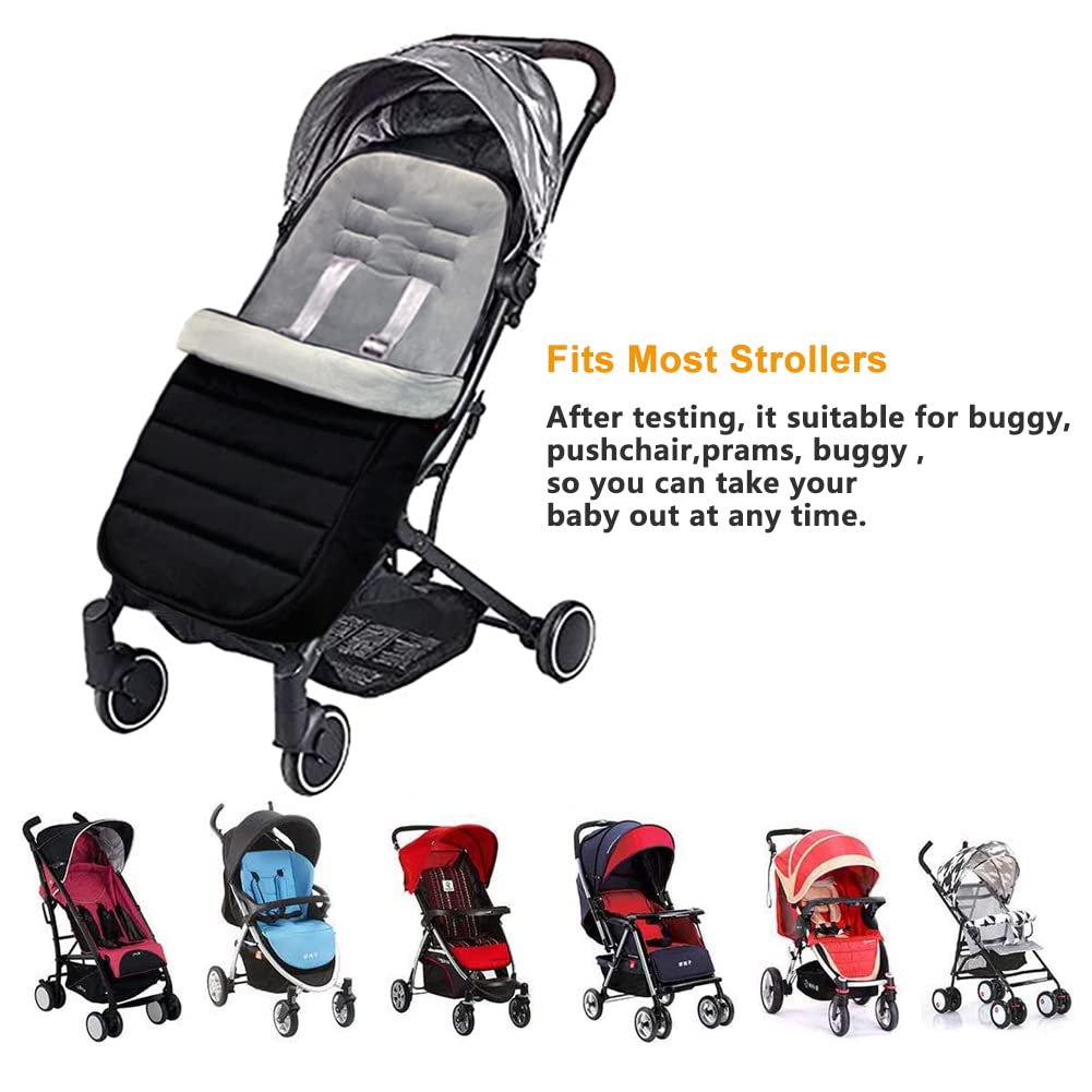 AIKSSOO Universal Baby Stroller Bunting Bag Footmuff Sleeping Bag Warm Thicken Winter Outdoor Waterproof Windproof Cold-Proof Detachable