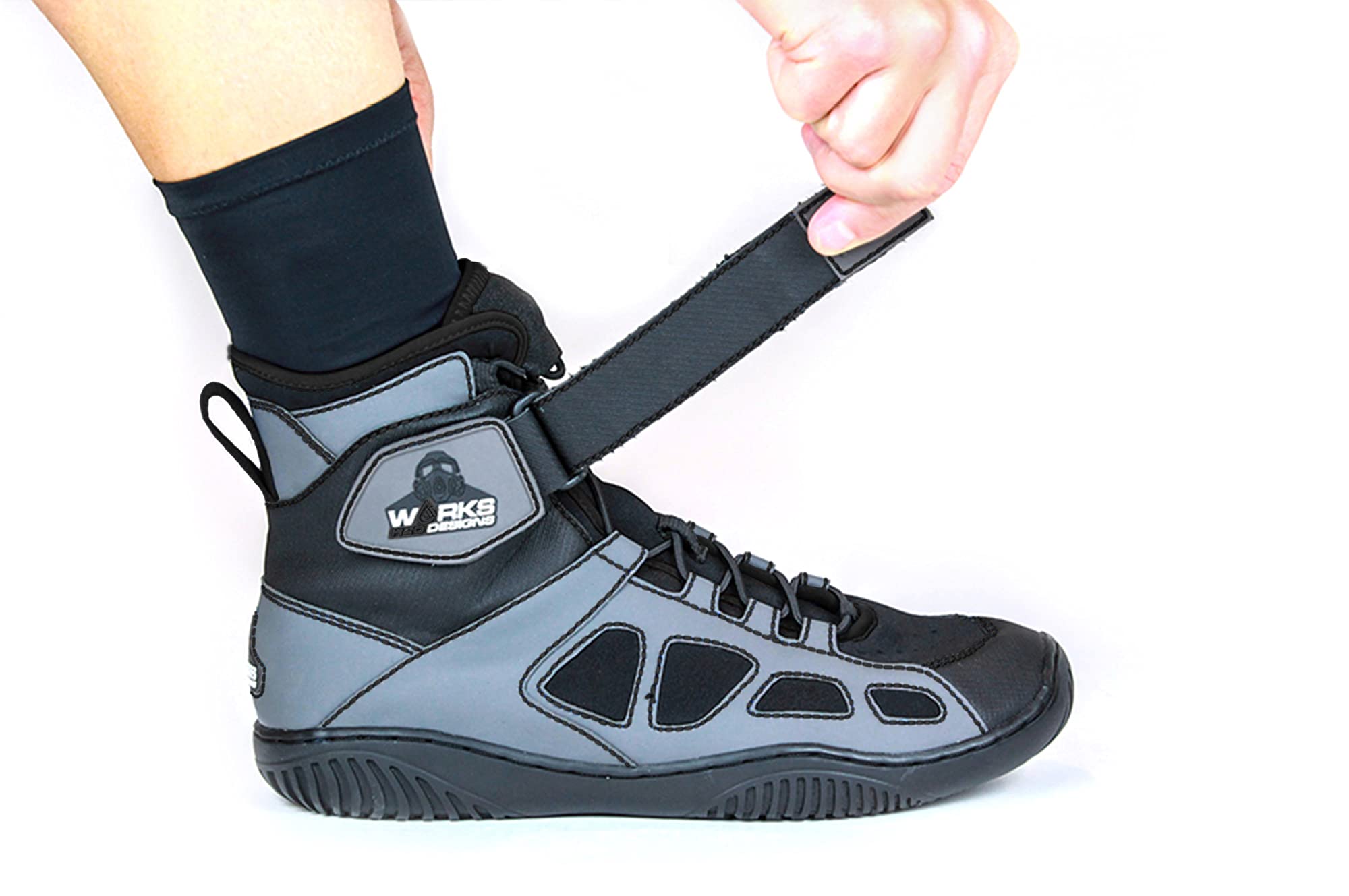 Alpha-1! Watercraft Jetski Boot by Works H2oDesigns - Lightweight & Breathable Race Boot - Designed in the USA - Smooth Movement & Stability - Ankle Support Strap, Nonslip Outsole - Wet Boot for Men