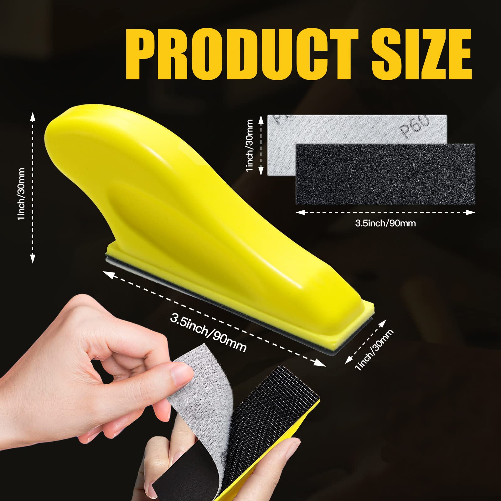 Micro Sander Tool Kit with 100 Piece Detail Finger Sander 3.5β x 1β Mini Sanding Block for Crafts, DIY, Wet Dry Sandpaper of 60, 80, 100,120, 150, 180,240, 320, 400 and 600 Grits