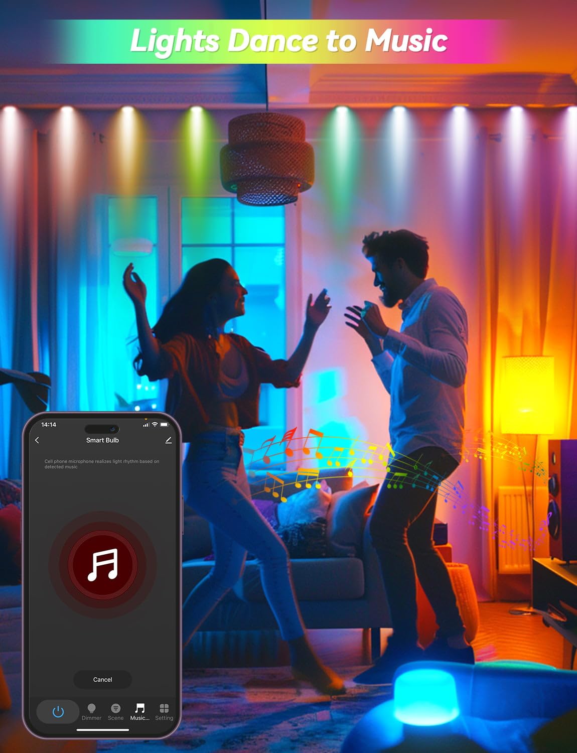 AVACUBE 4 Pack GU10 Smart Bulbs for Track Lights, 4.7 Watts PAR16 Smart LED Bulb Compatible with Alexa Google Assistant SmartThings Siri, Color Changing, Music Sync, Timer, 2700-6500K
