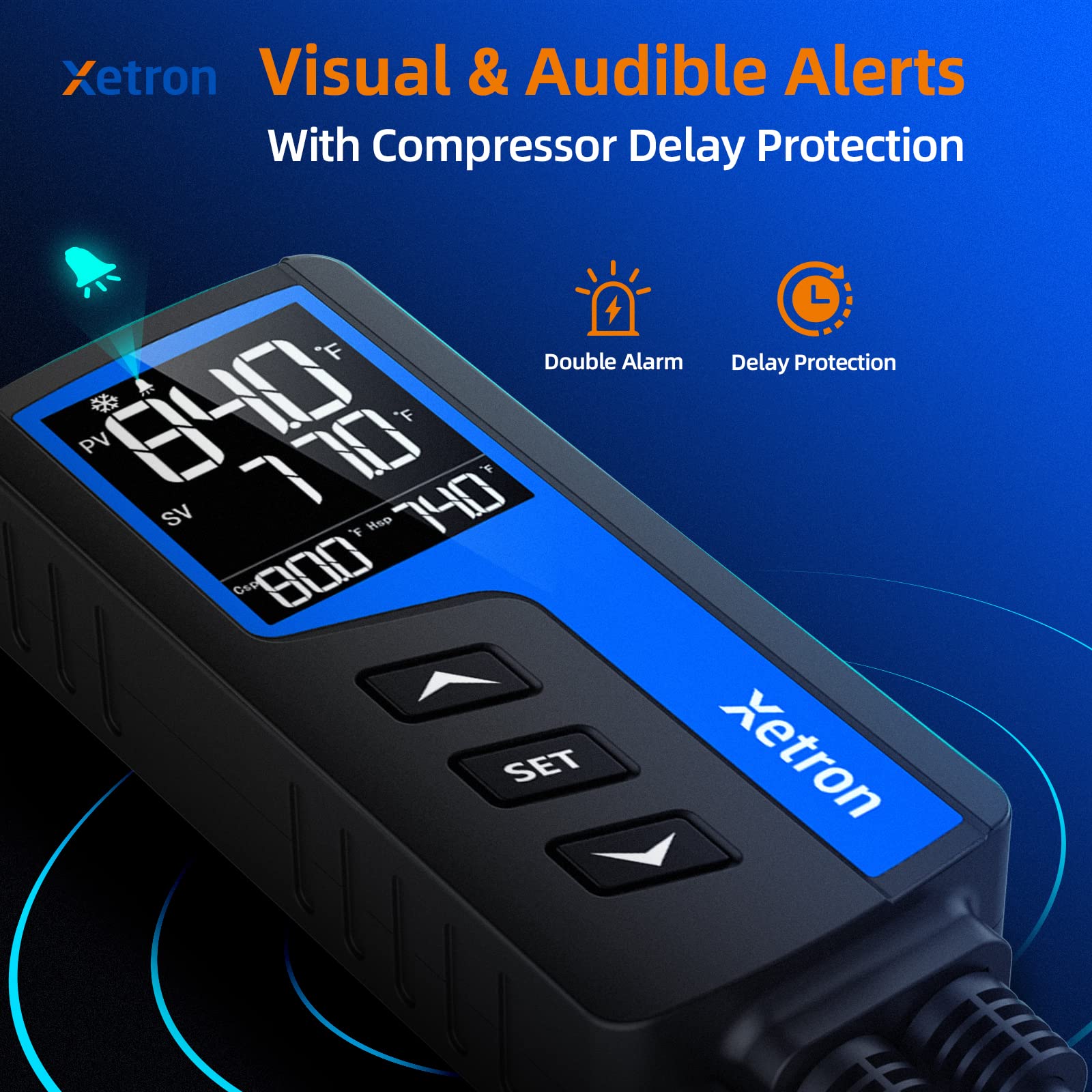 Xetron Temperature and Humidity Controller 110V 10A Digital Humidistat Thermostat Controller Pre-Wired Outlet for Fan Seed Fermentation Reptiles Heater, STC-1000ProTH NoAPP
